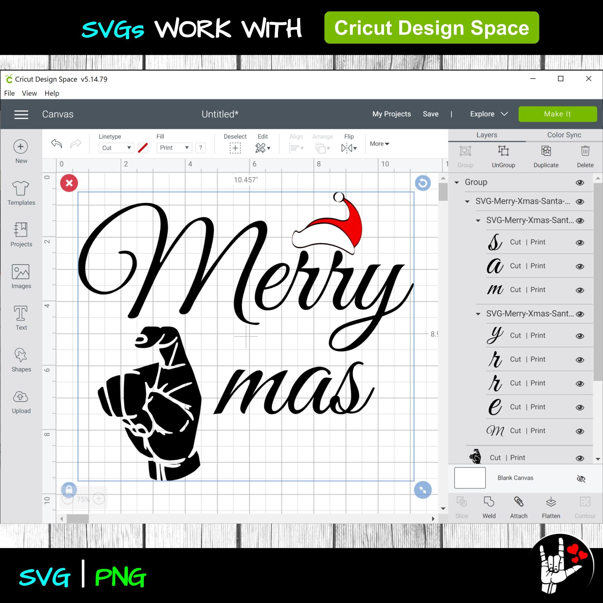 ASL SVG Merry Xmas Christmas Santa Sign Language Svg Cut - Etsy