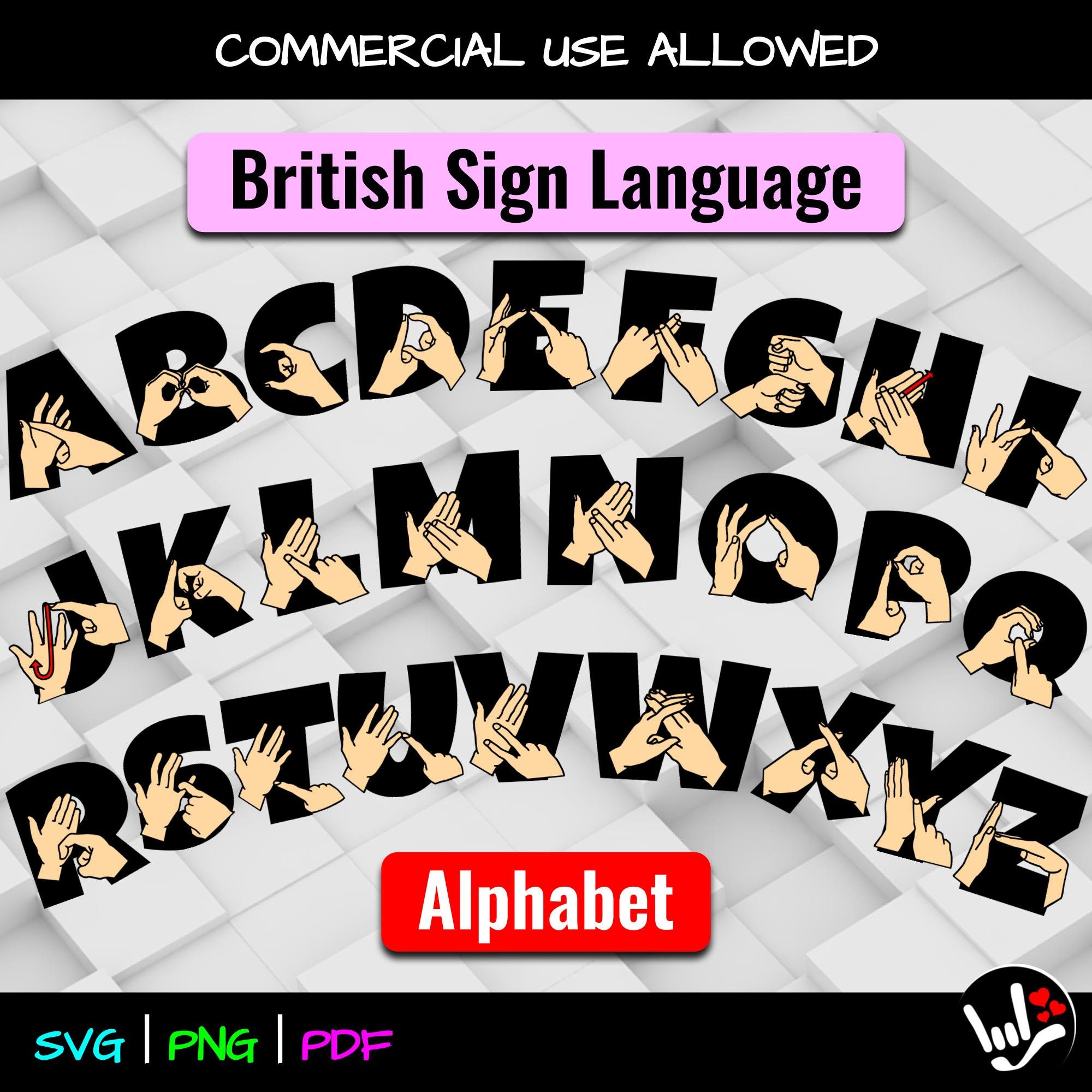 BSL Sign Language Alphabet SVG Bundle BSL Alphabet British - Etsy UK