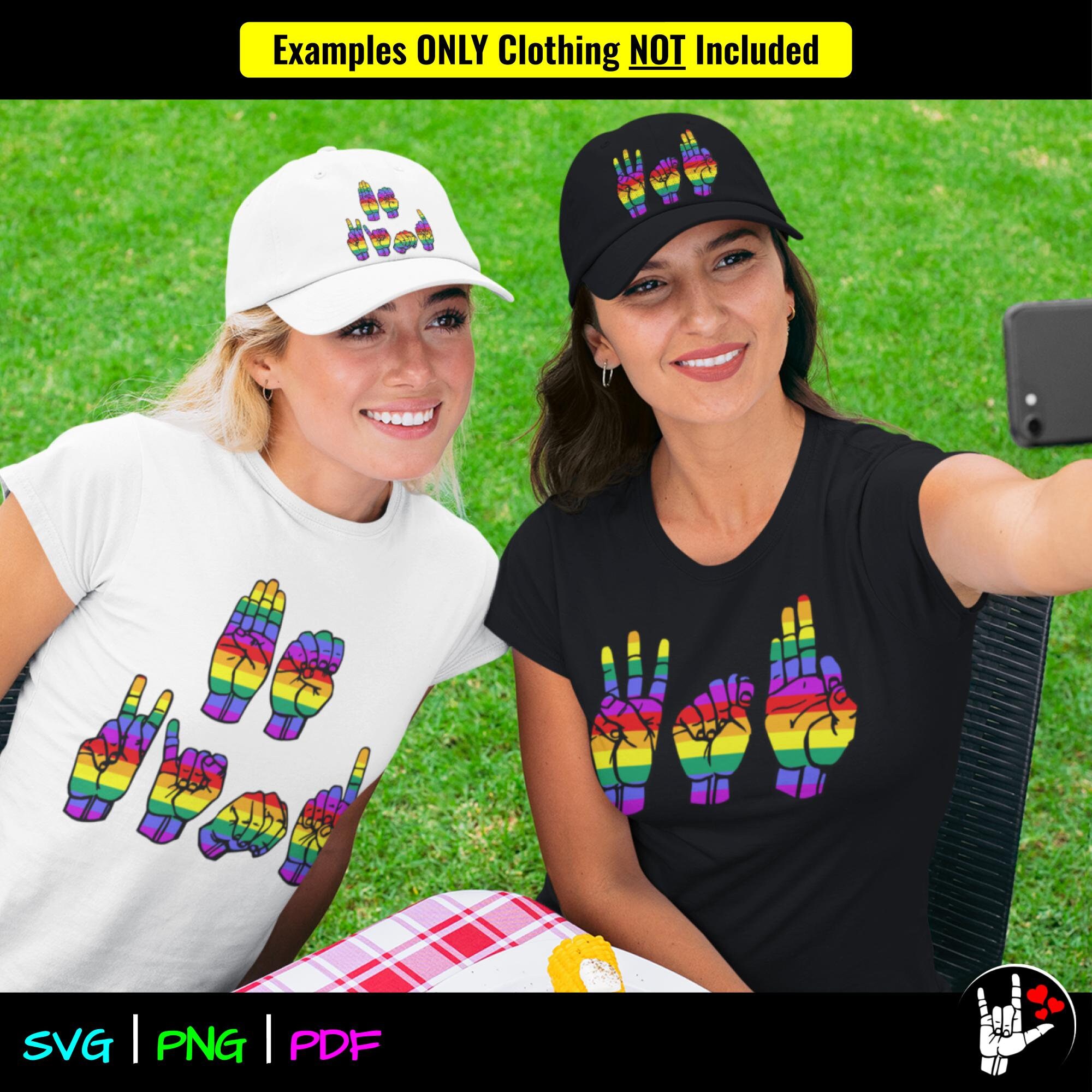 ASL SVG Rainbow Sign Language Alphabet Asl ABC Letters | Etsy