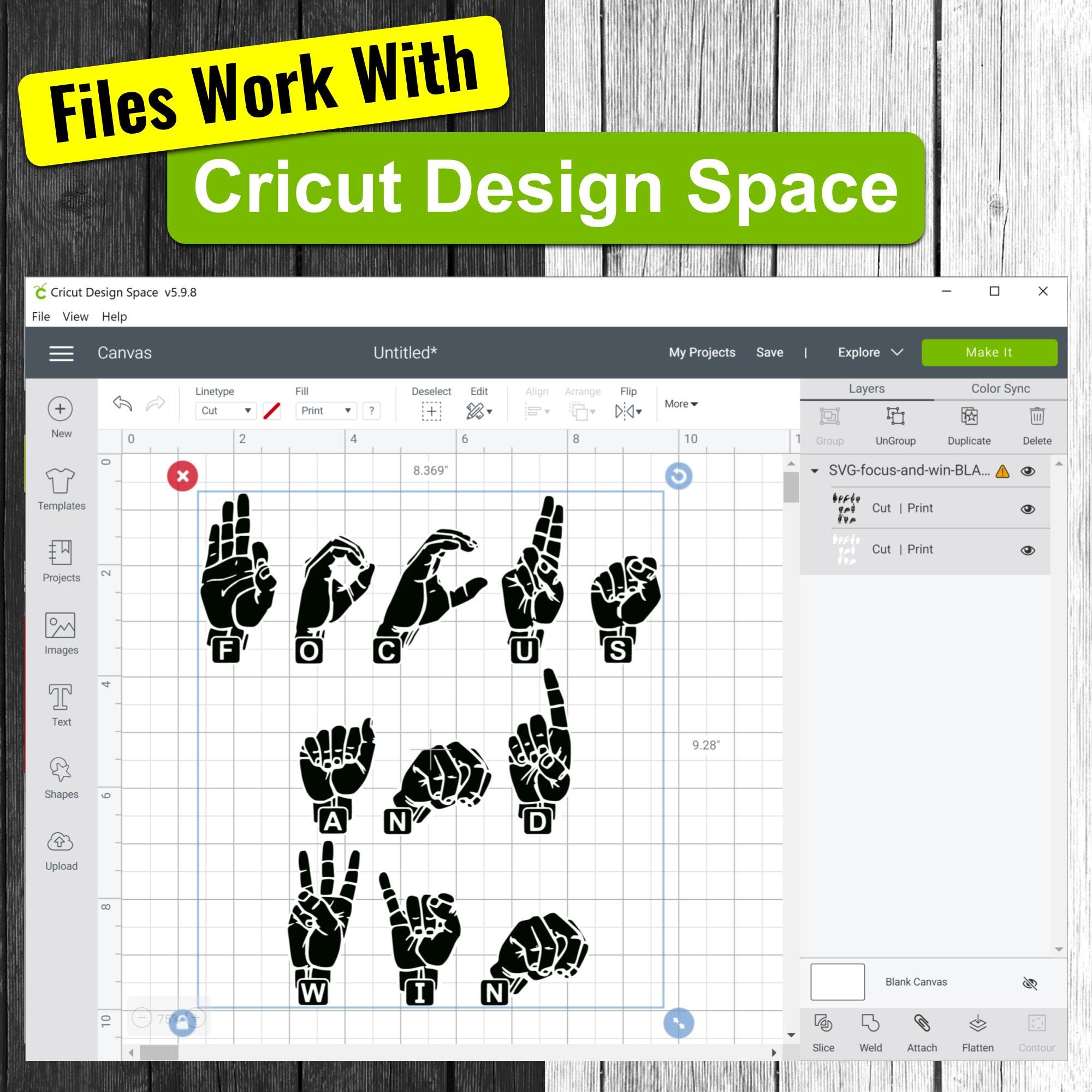ASL SVG Focus and Win ASL Png Sign Language Svg Sign Language Clipart ...