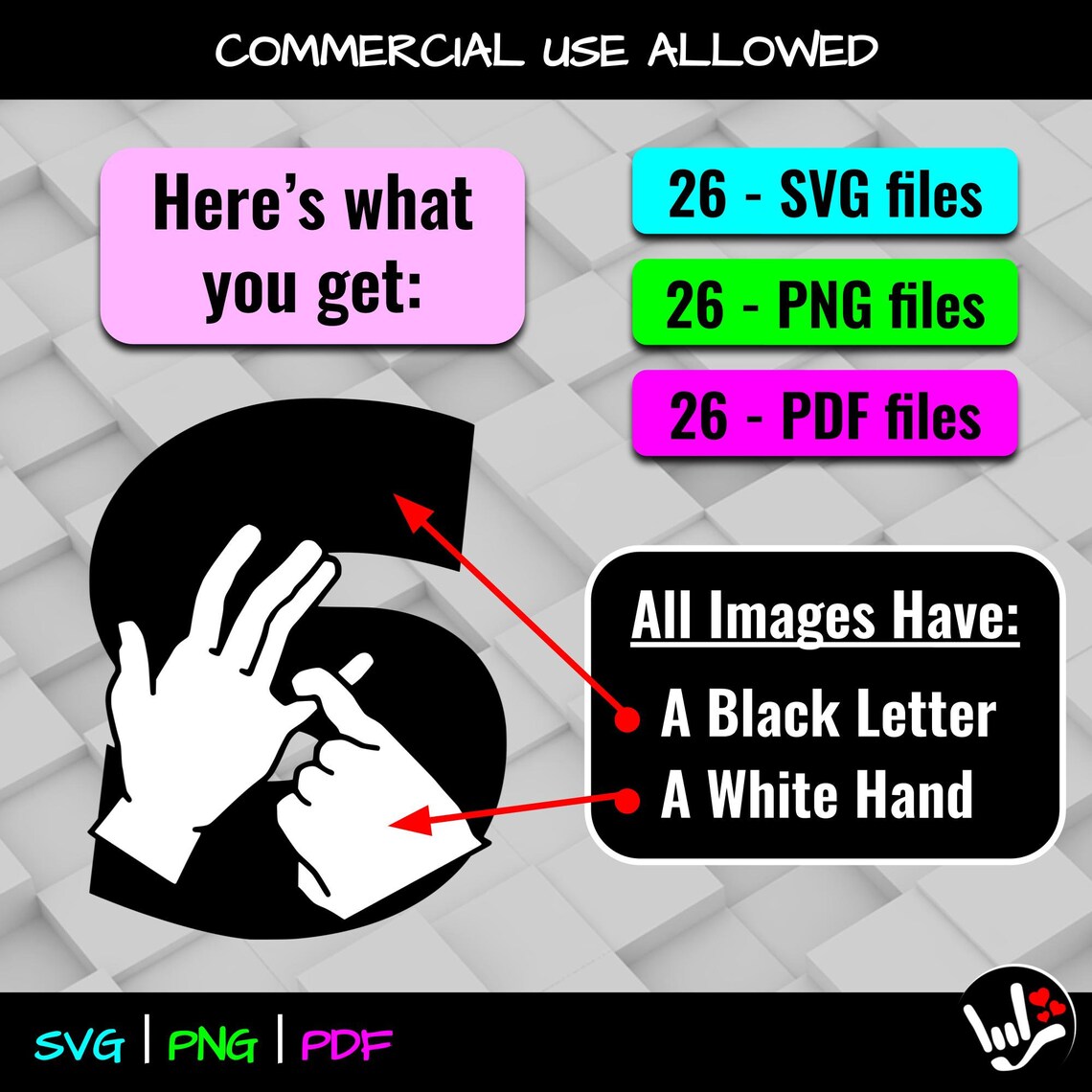 BSL Alphabet Sign Language Alphabet SVG British Sign - Etsy