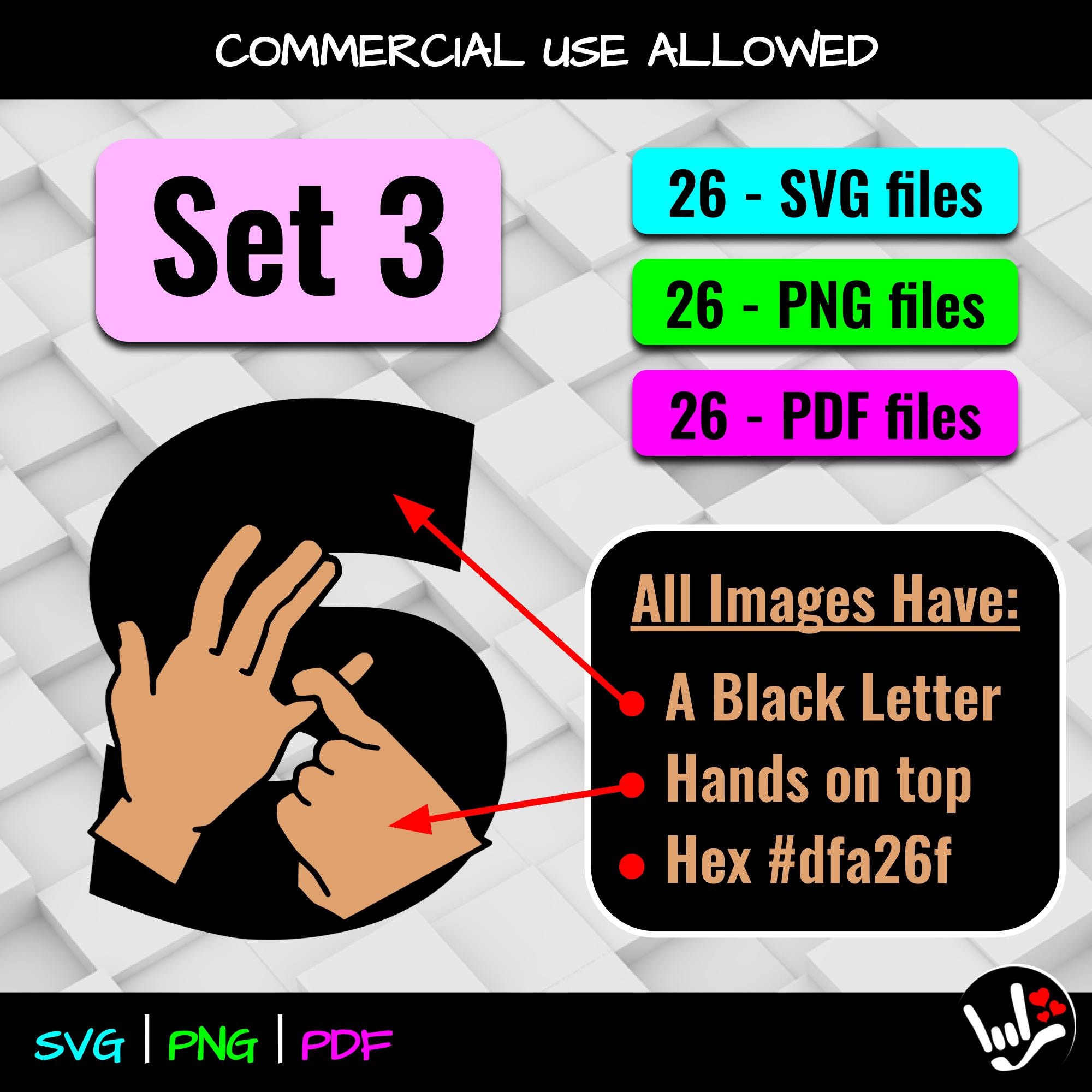 BSL Sign Language Alphabet SVG Bundle BSL Alphabet British - Etsy UK