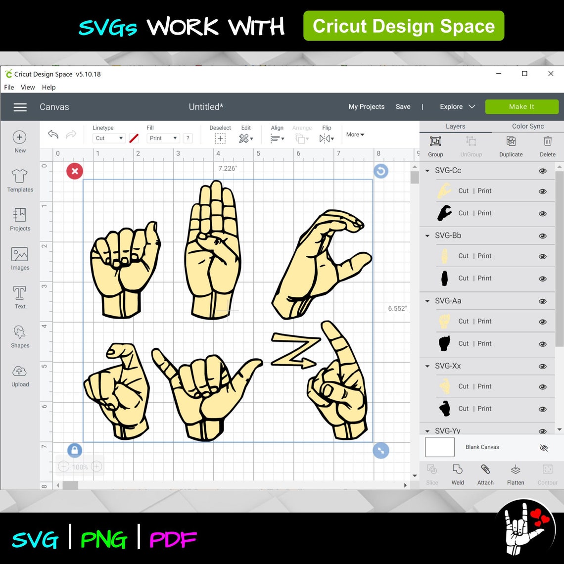 ASL SVG Sign Language Alphabet SVG American Sign Language | Etsy