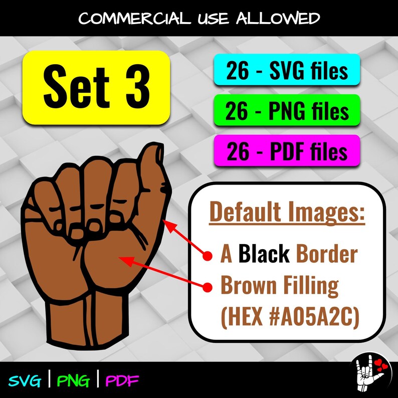 ASL SVG Bundle Sign Language Alphabet ASL Alphabet - Etsy