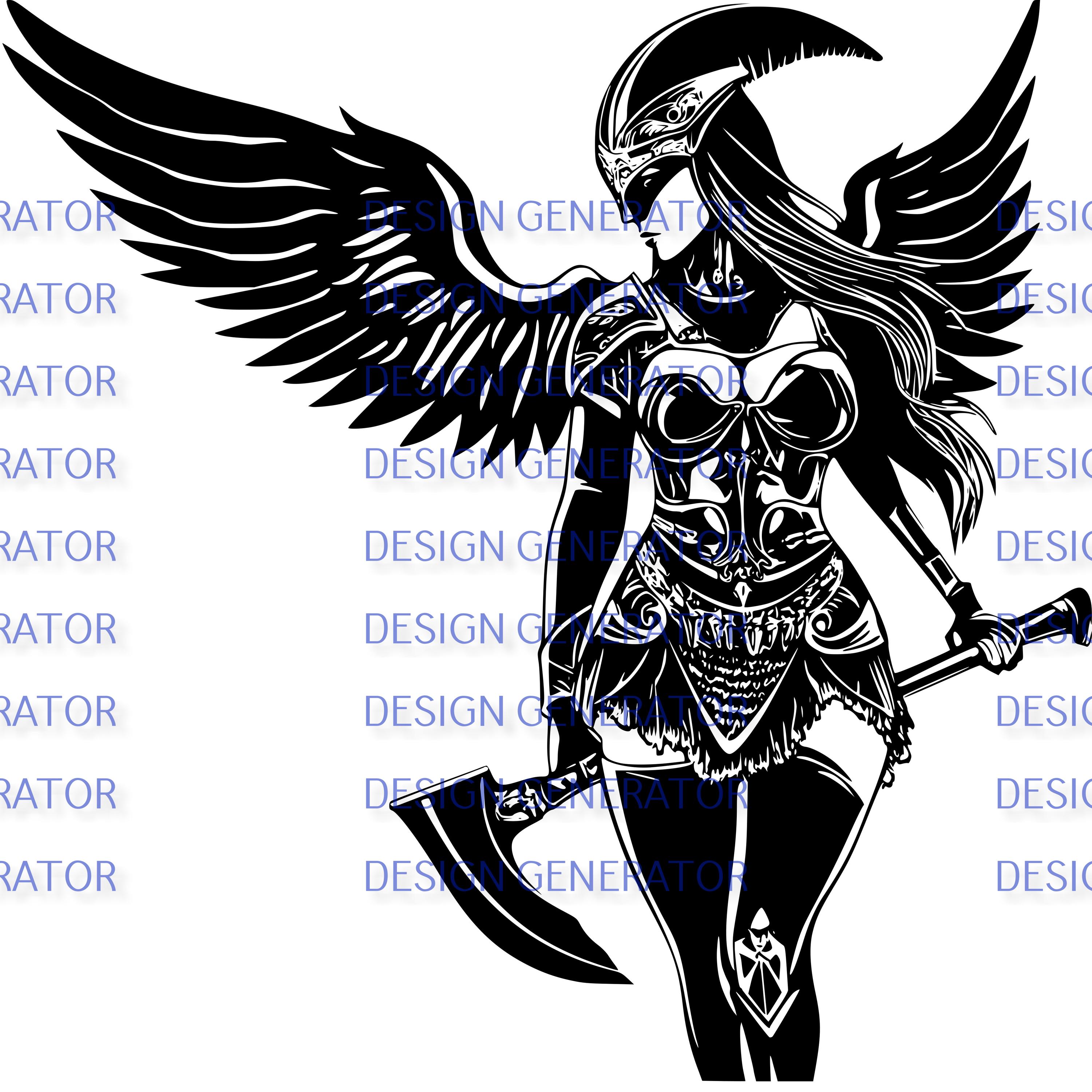 13 Valkyrie SVG and PNG Bundle – Norse Warrior Goddess Digital Files ...