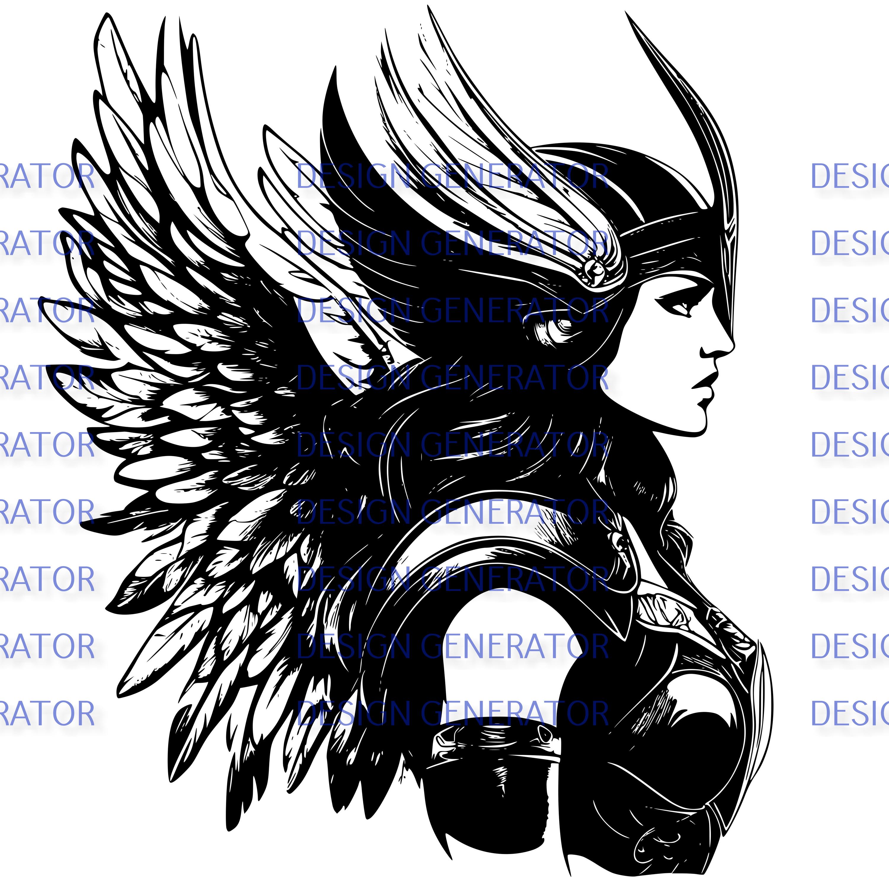 12 Valkyrie SVG and PNG Bundle – Norse Warrior Goddess Digital Files ...