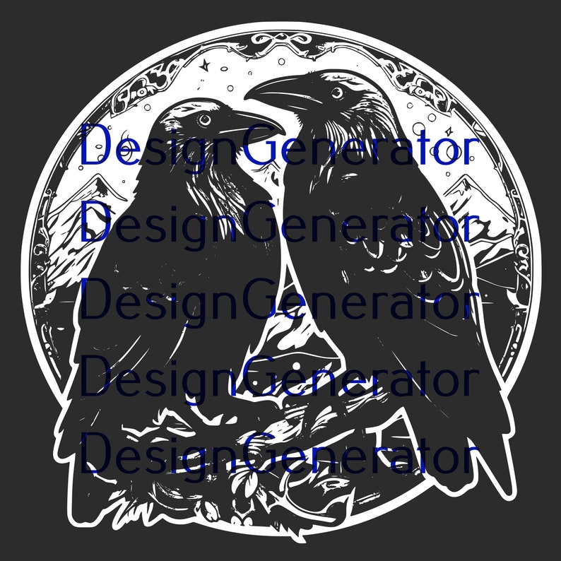 13 Odin's Ravens hugin and Mugin SVG and PNG Bundle - Etsy