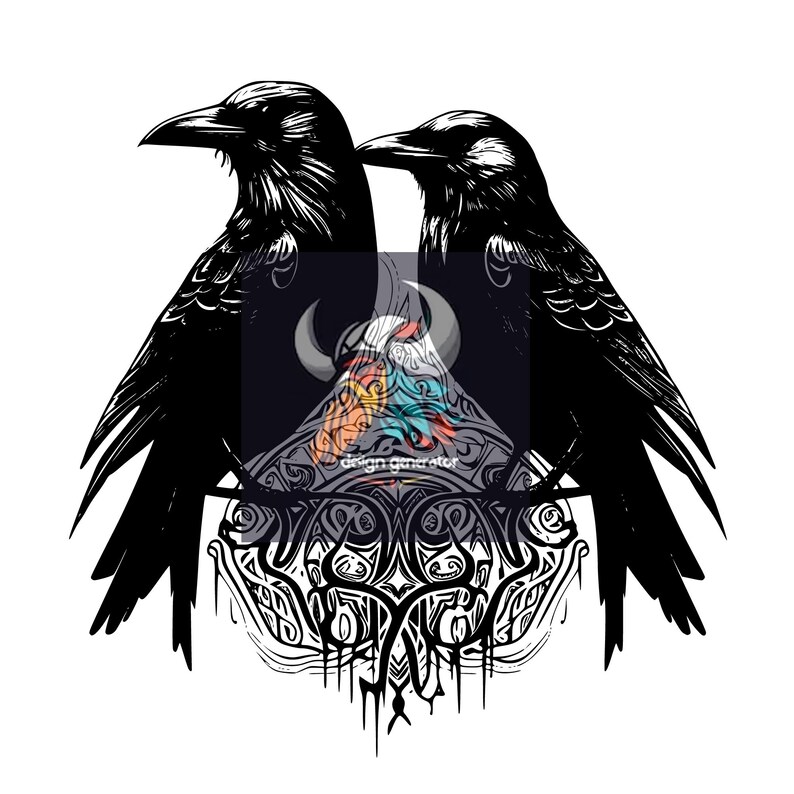 13 Odin's Ravens SVG and PNG Bundle – Hugin and Munin Norse Mythology ...
