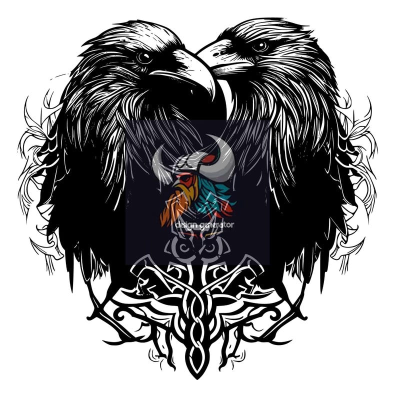 13 Odin's Ravens SVG and PNG Bundle – Hugin and Munin Norse Mythology ...