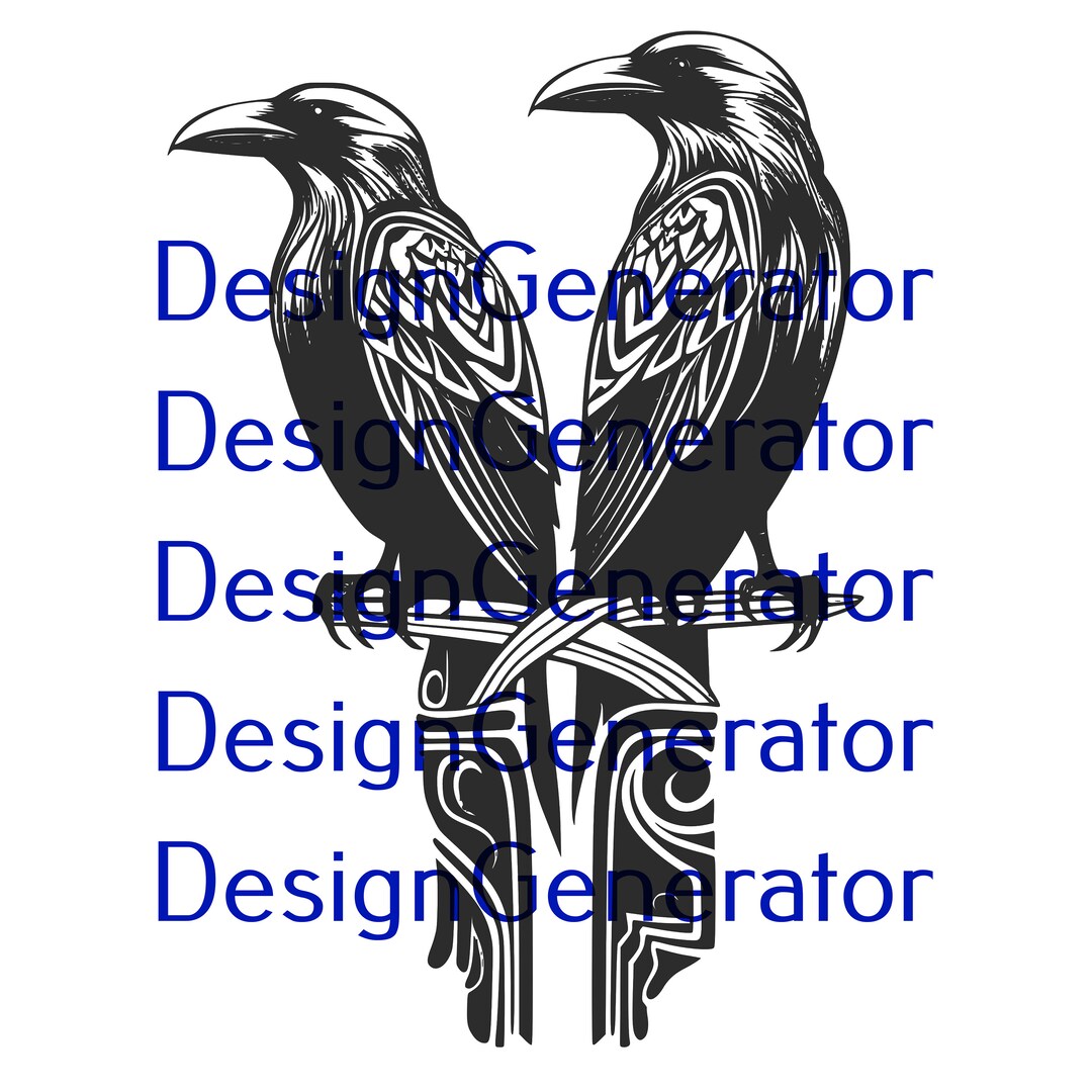 13 Odin's Ravens SVG and PNG Bundle – Hugin and Munin Norse Mythology ...