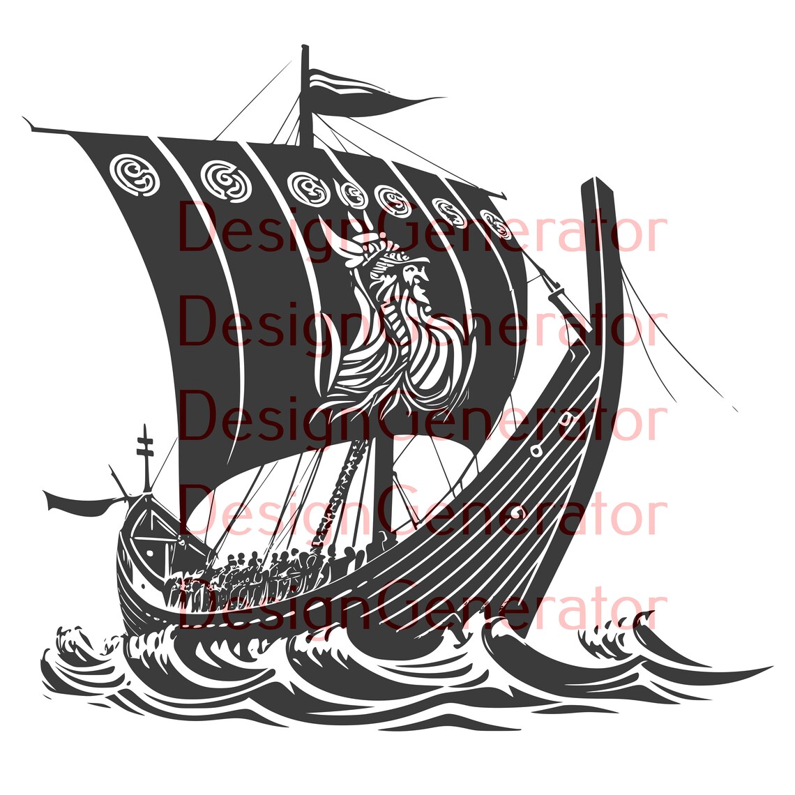 12 Viking Ship SVG and PNG Bundle – Norse Drakkar Longship Digital ...