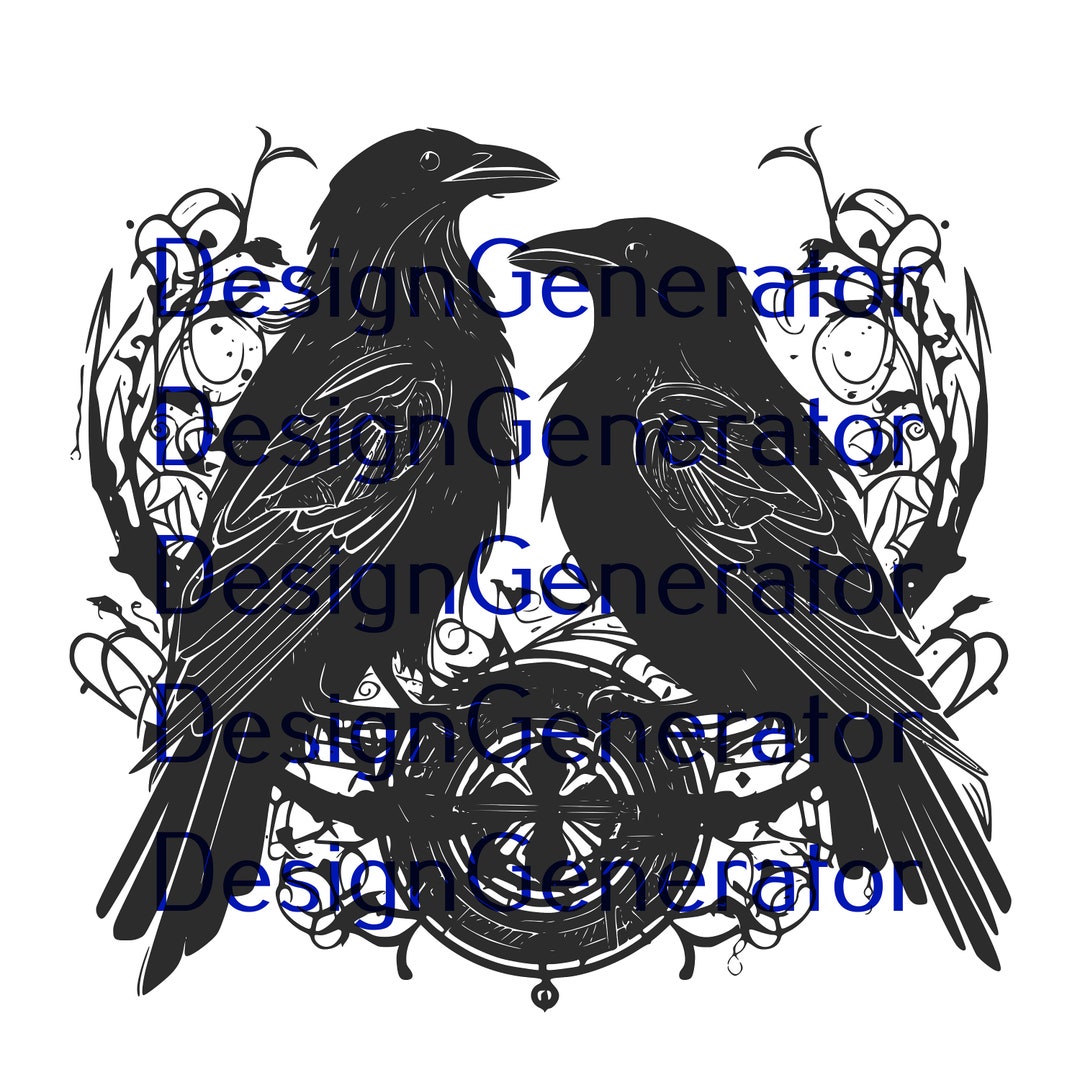 13 Odin's Ravens SVG and PNG Bundle – Hugin and Munin Norse Mythology ...