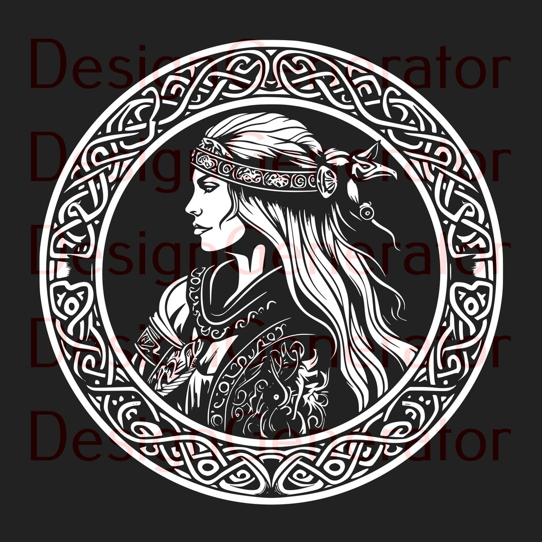 11 Shield Maiden SVG and PNG Bundle – Norse Warrior Woman Digital Files ...