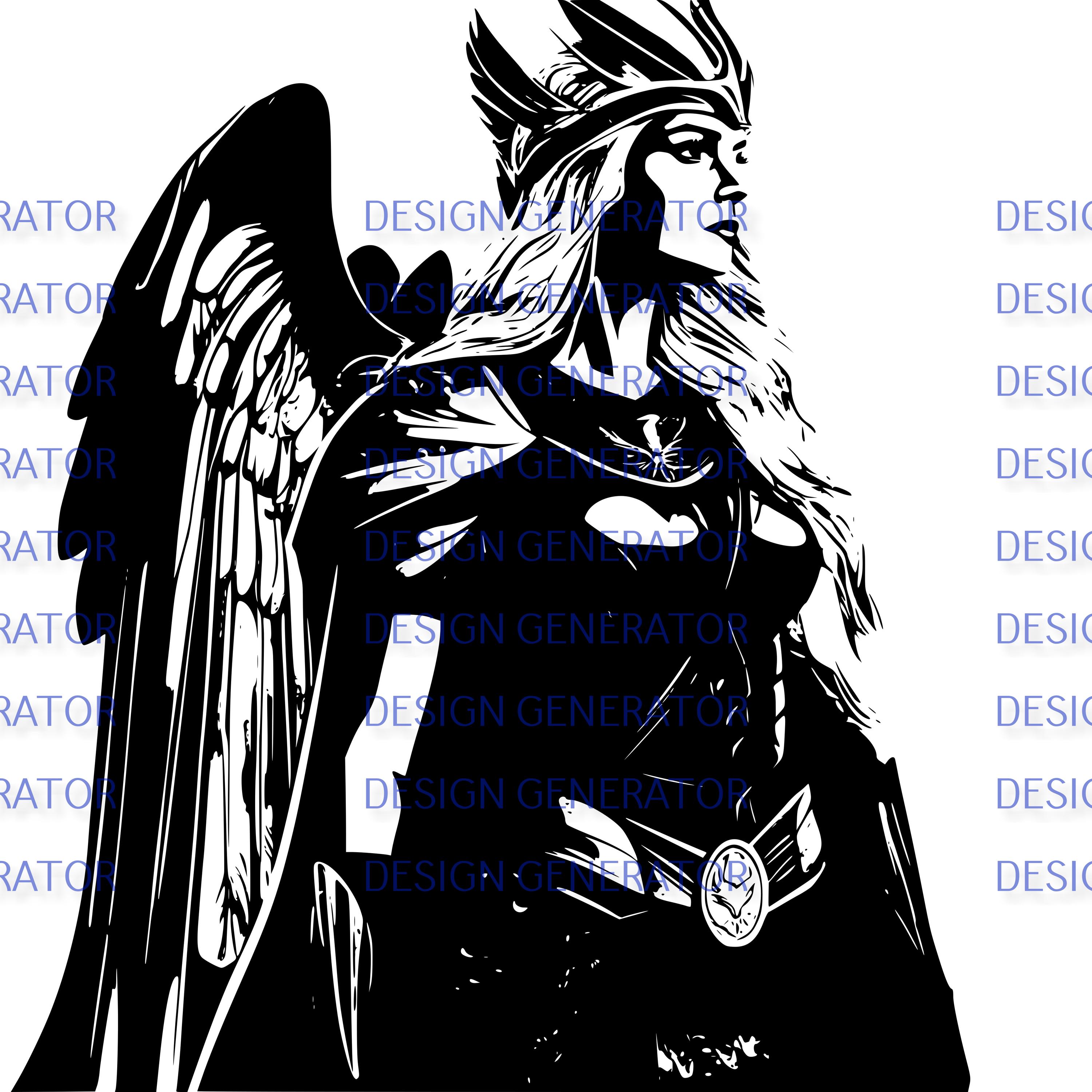 13 Valkyrie SVG and PNG Bundle – Norse Warrior Goddess Digital Files ...