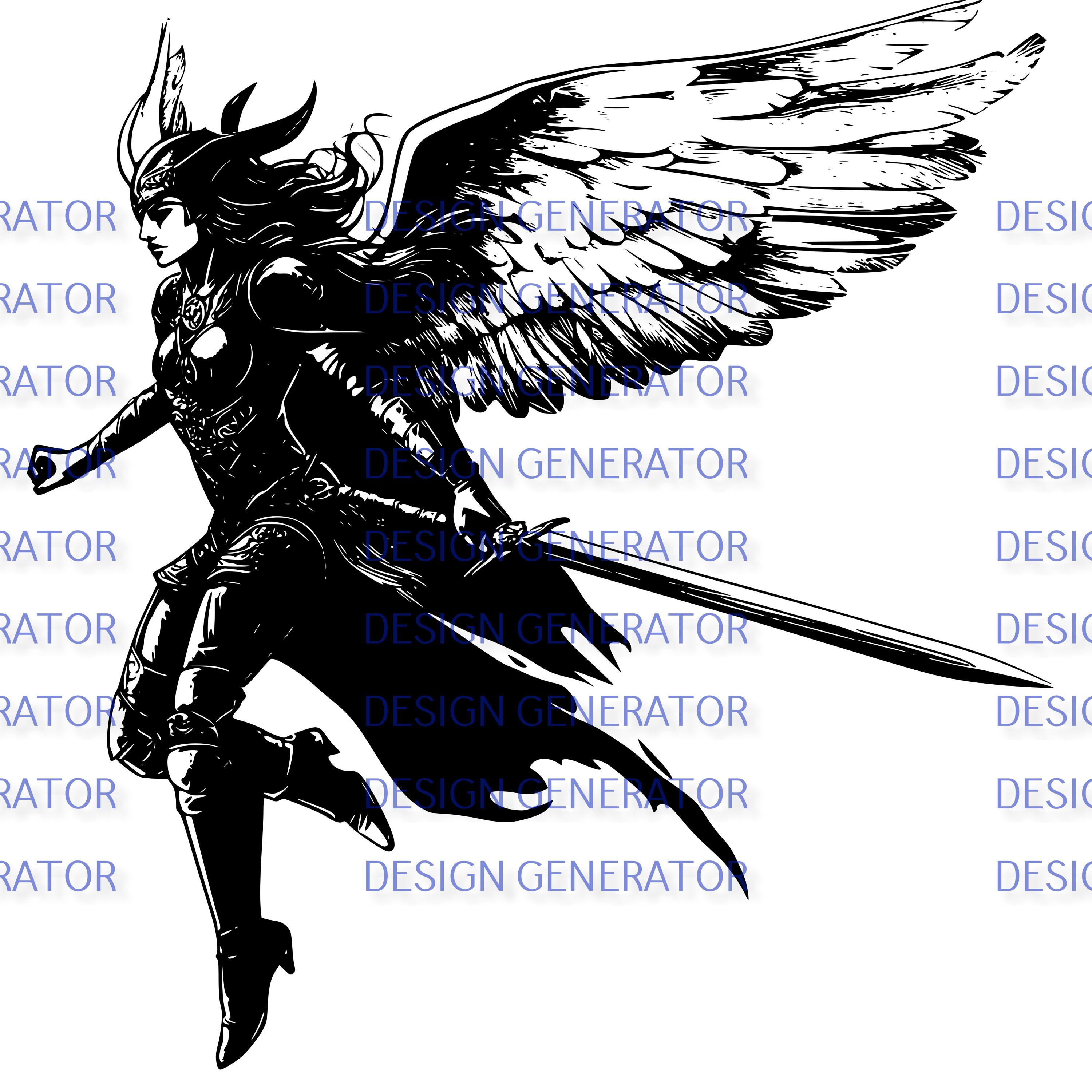 13 Valkyrie SVG and PNG Bundle – Norse Warrior Goddess Digital Files ...