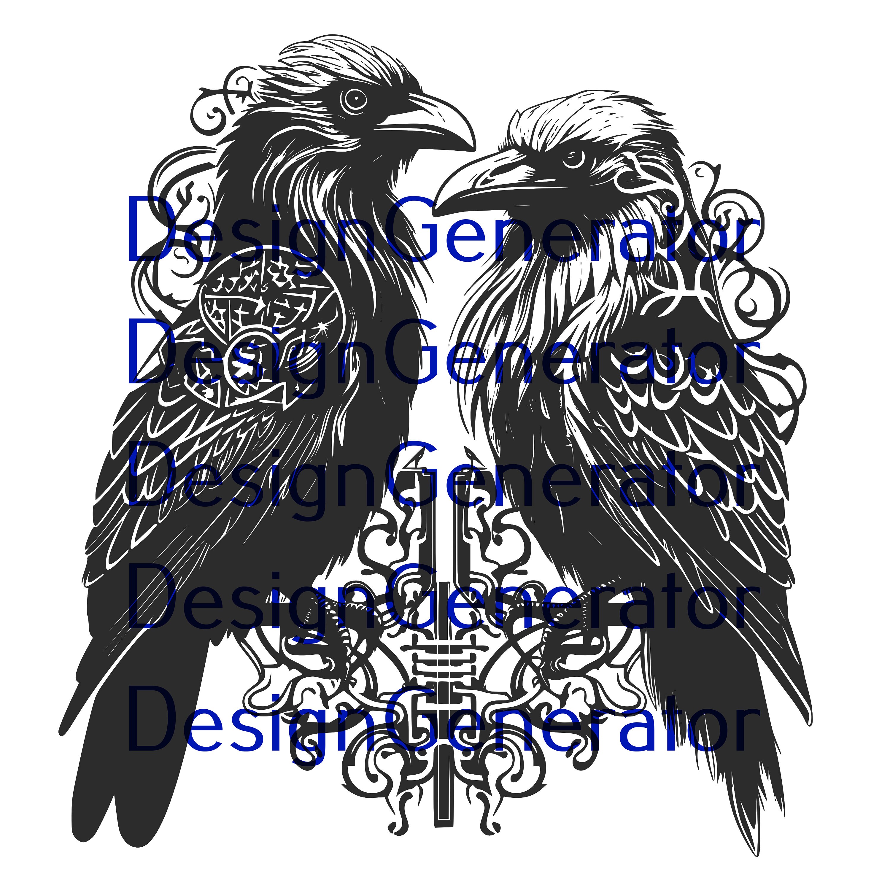 13 Odin's Ravens SVG and PNG Bundle – Hugin and Munin Norse Mythology ...
