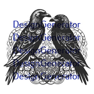 13 Odin's Ravens SVG and PNG Bundle – Hugin and Munin Norse Mythology ...
