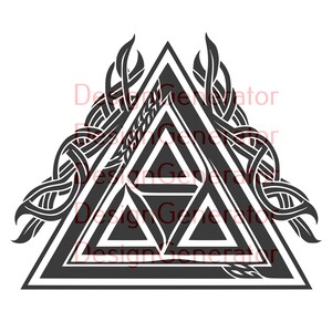 8 Valknut Viking Symbol SVG and PNG Bundle – Norse Mythology Digital ...
