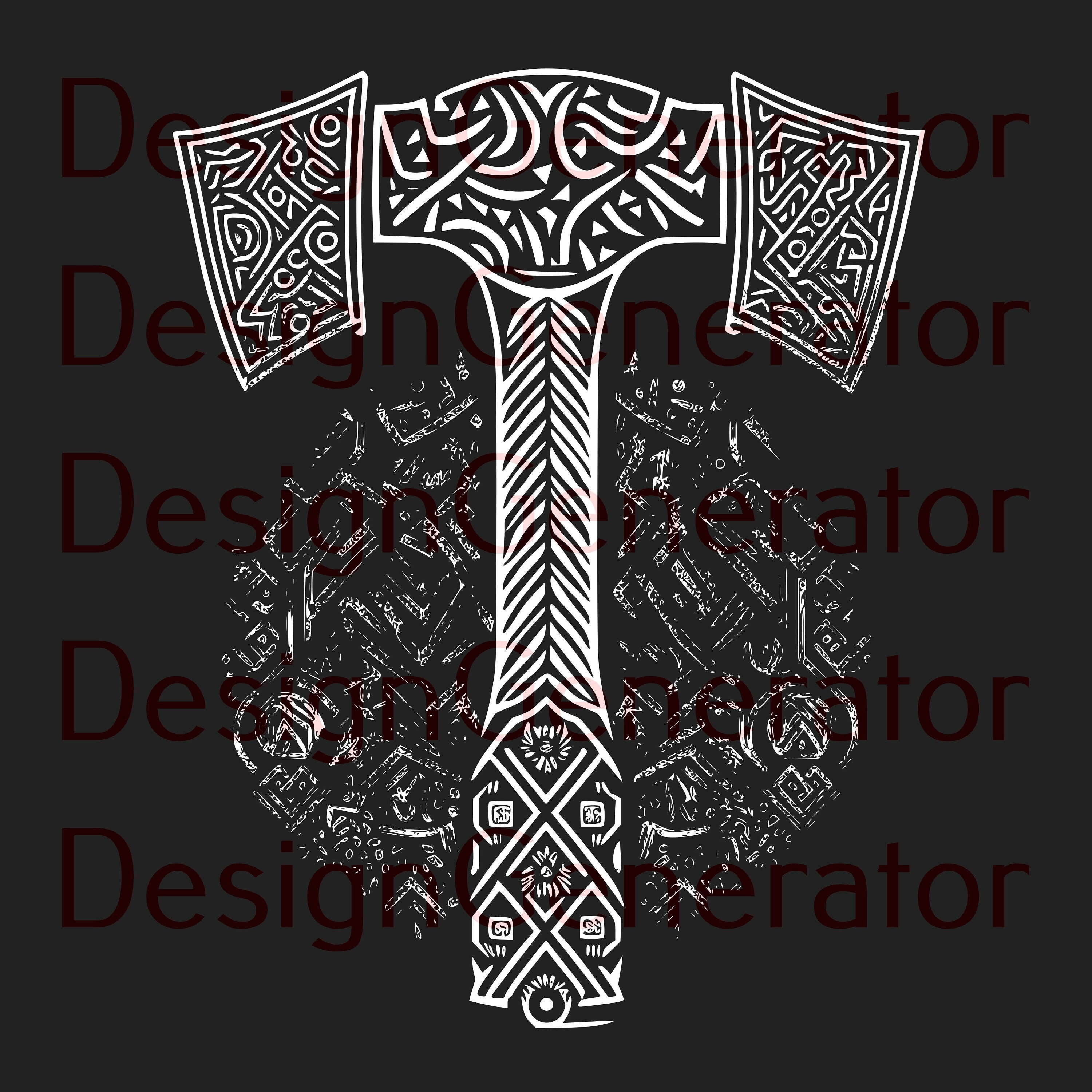 12 Mjolnir SVG and PNG Bundle – Norse Thor's Hammer Digital Files for ...