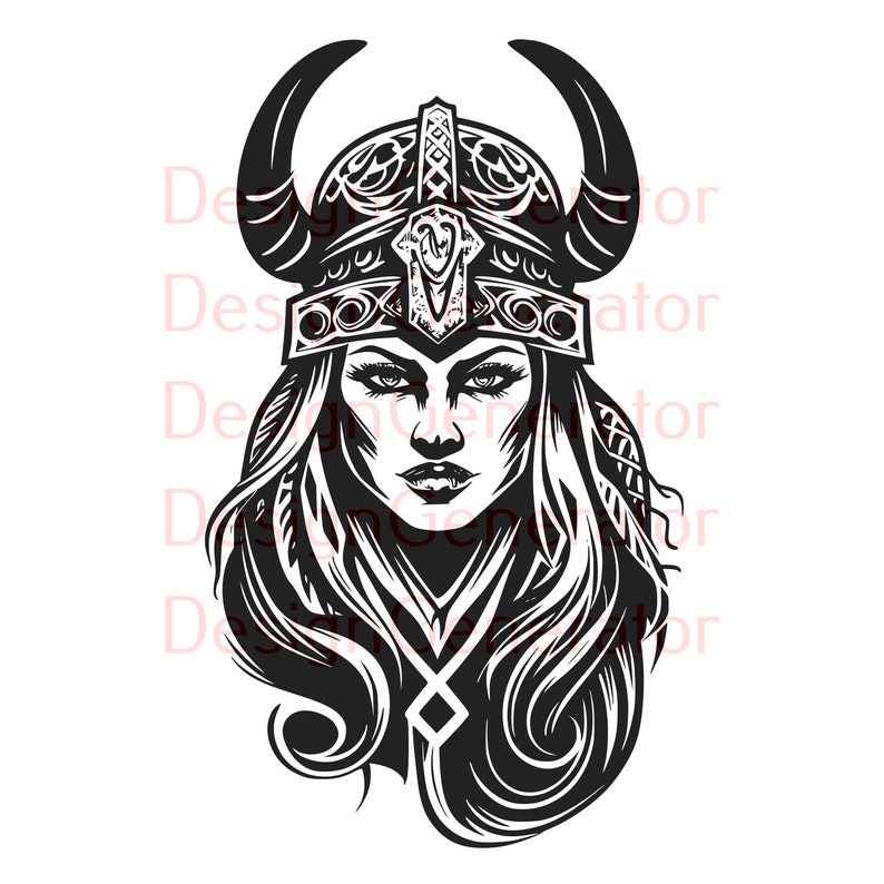 11 Shield Maiden SVG and PNG Bundle – Norse Warrior Woman Digital Files ...