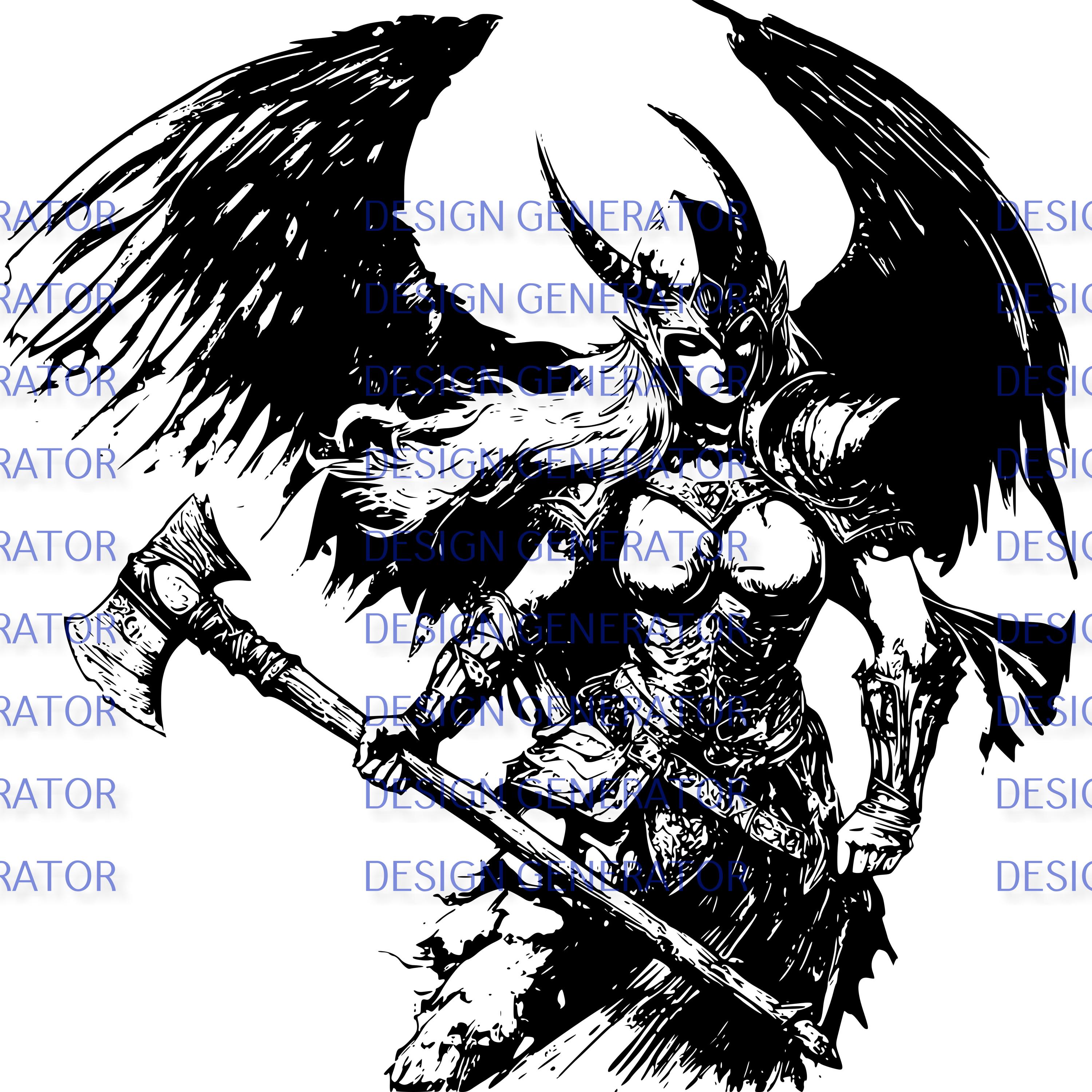 13 Valkyrie SVG and PNG Bundle – Norse Warrior Goddess Digital Files ...