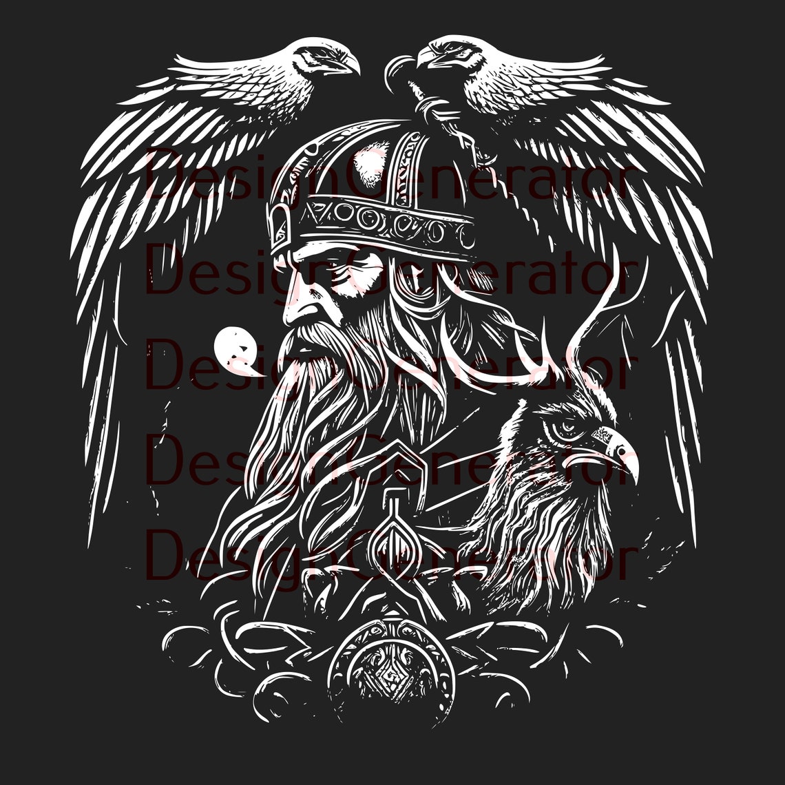 14 Odin SVG and PNG Bundle – Norse God of Wisdom Digital Files for ...