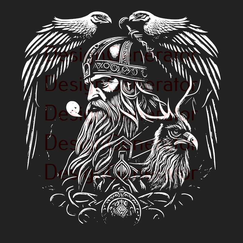 14 Odin SVG and PNG Bundle – Norse God of Wisdom Digital Files for ...