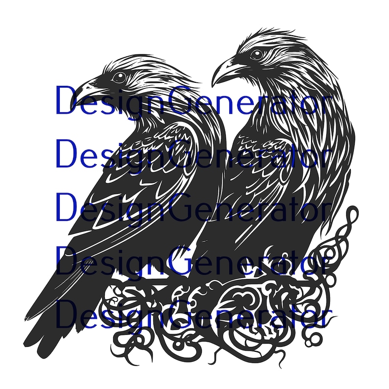 13 Odin's Ravens SVG and PNG Bundle – Hugin and Munin Norse Mythology ...