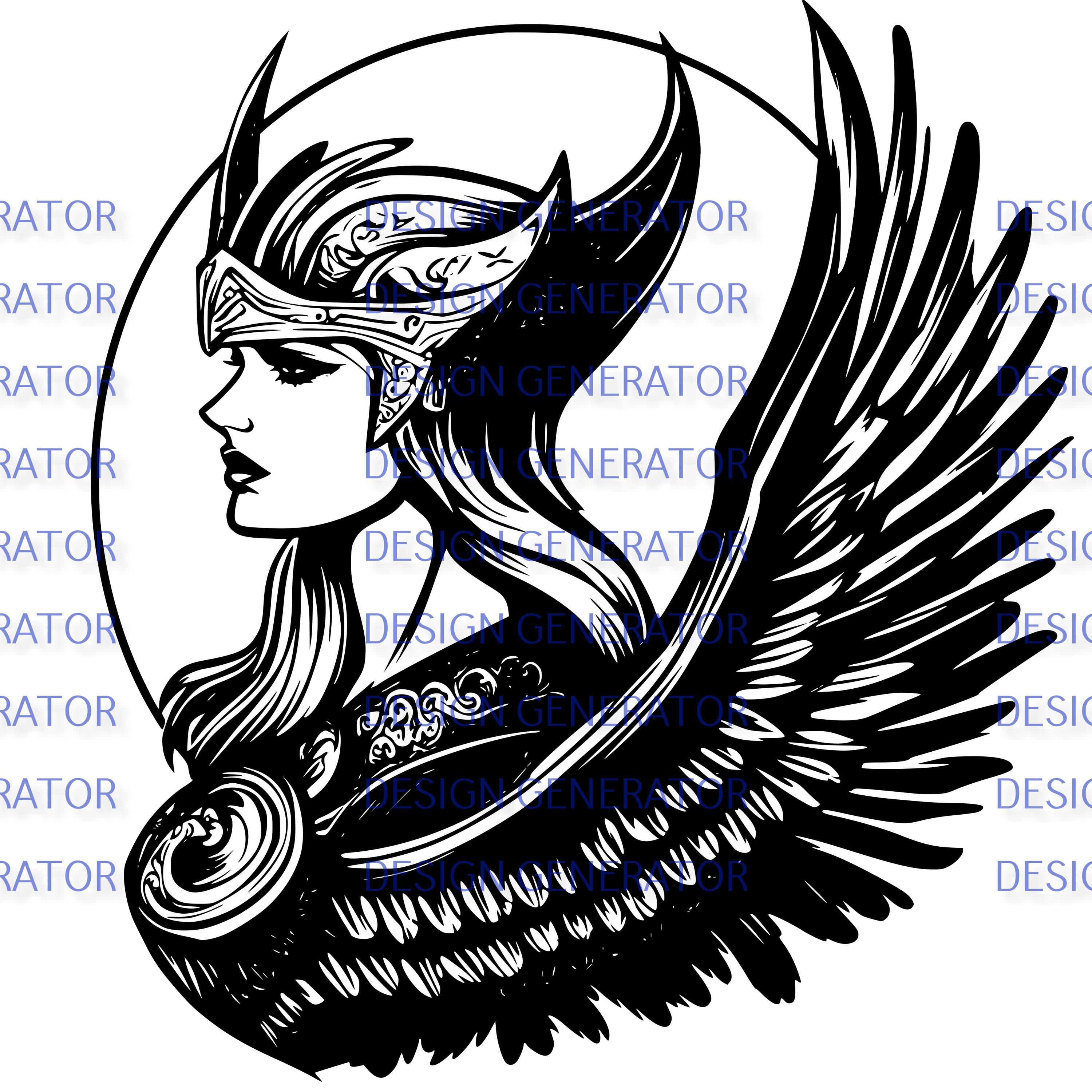 12 Valkyrie SVG and PNG Bundle – Norse Warrior Goddess Digital Files ...