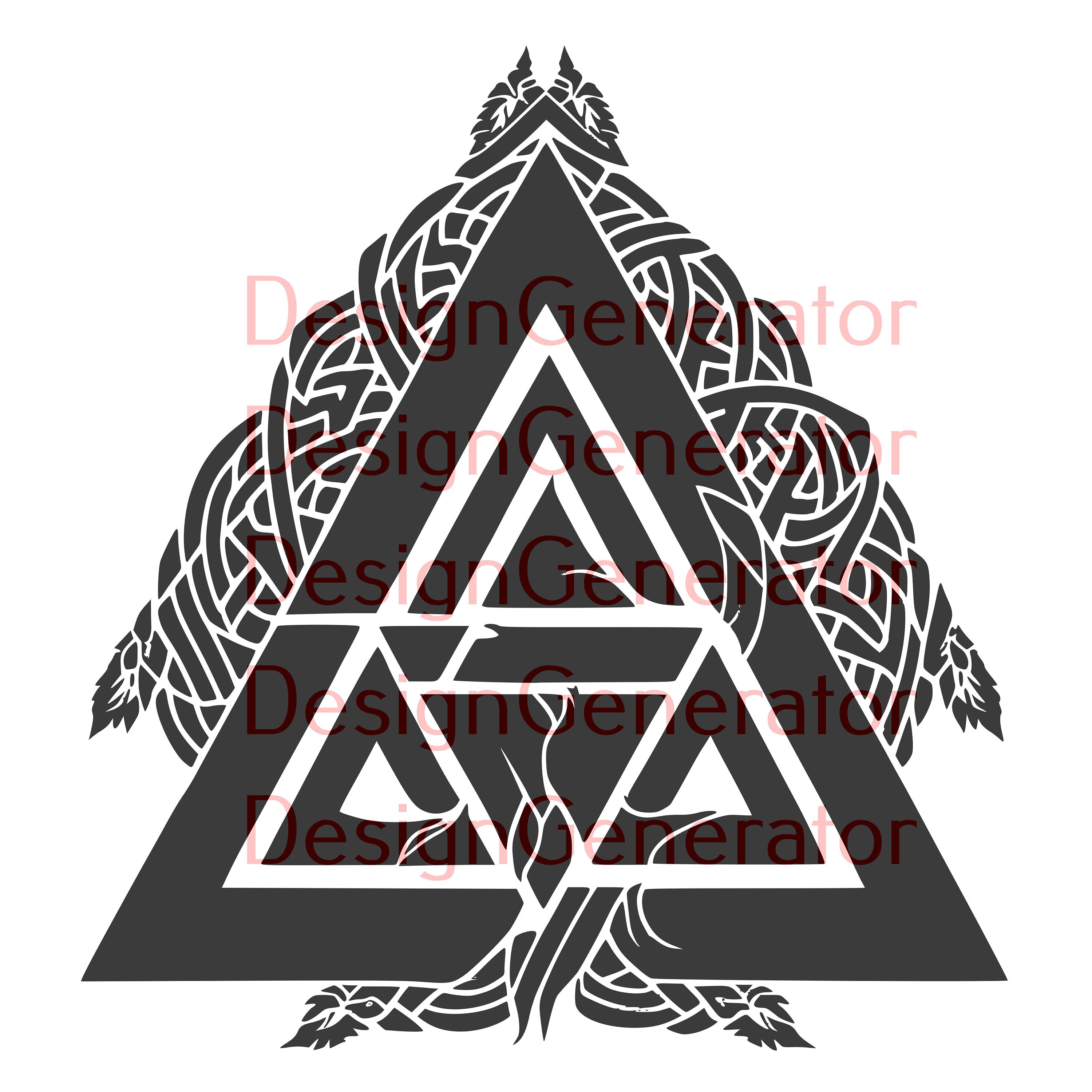 8 Valknut Viking Symbol SVG and PNG Bundle – Norse Mythology Digital ...