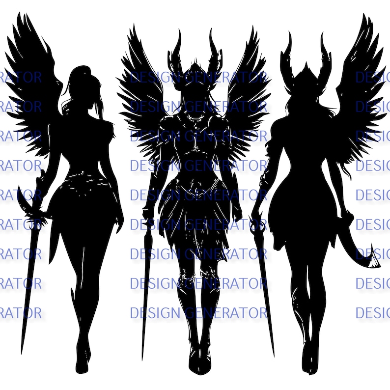 13 Valkyrie SVG and PNG Bundle – Norse Warrior Goddess Digital Files ...