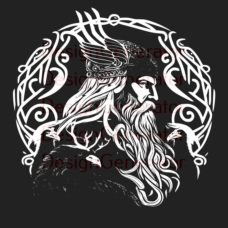 14 Odin SVG and PNG Bundle – Norse God of Wisdom Digital Files for ...