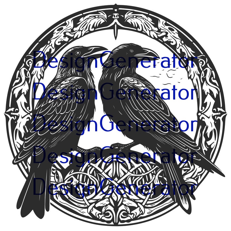 13 Odin's Ravens SVG and PNG Bundle – Hugin and Munin Norse Mythology ...