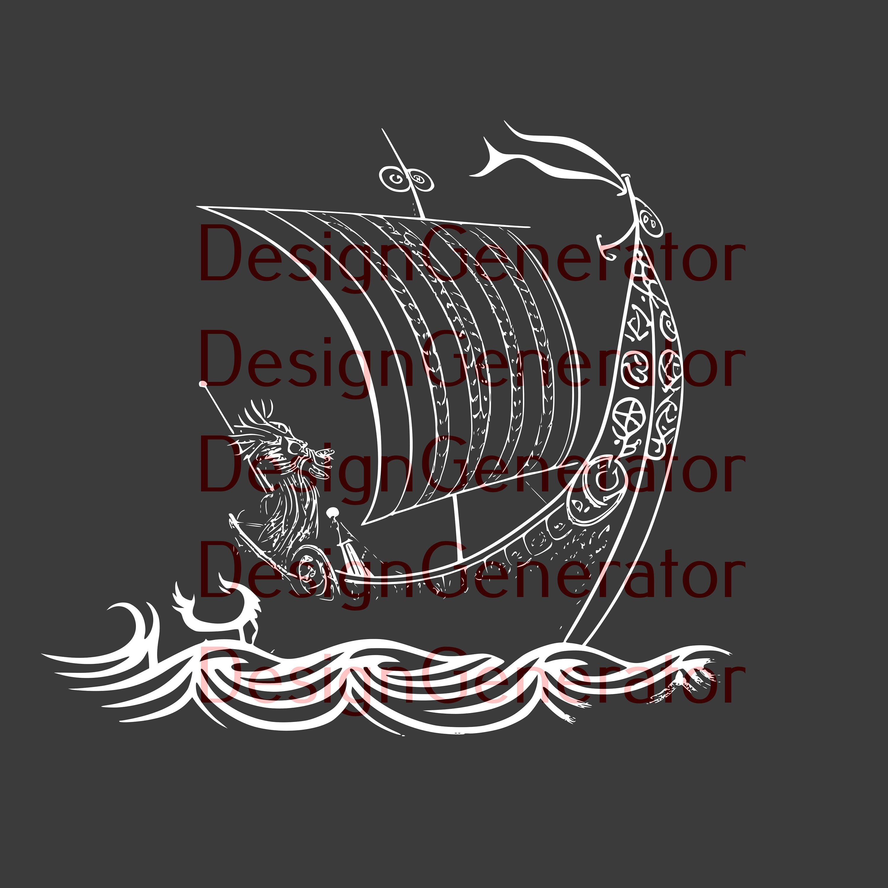 12 Viking Ship SVG and PNG Bundle – Norse Drakkar Longship Digital ...