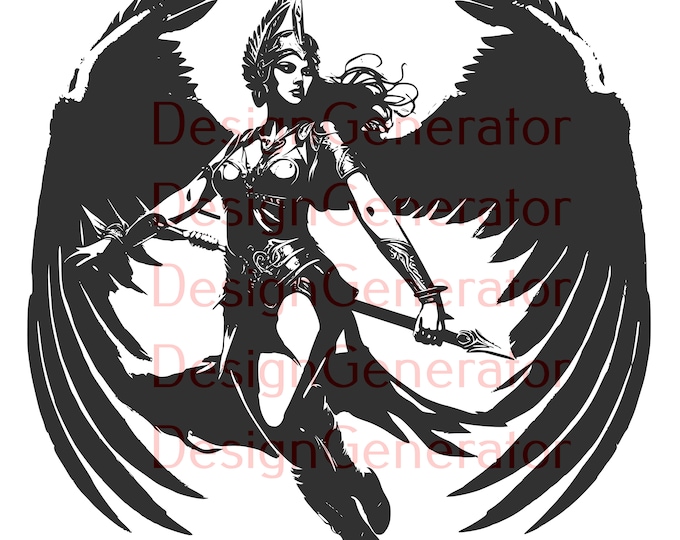 12 Valkyrie SVG and PNG Bundle – Norse Warrior Goddess Digital Files ...