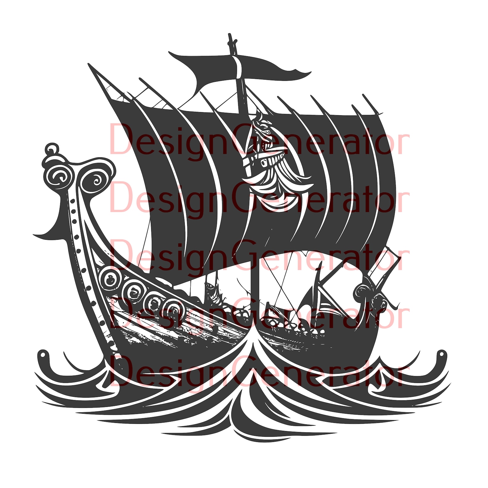 12 Viking Ship SVG and PNG Bundle – Norse Drakkar Longship Digital ...