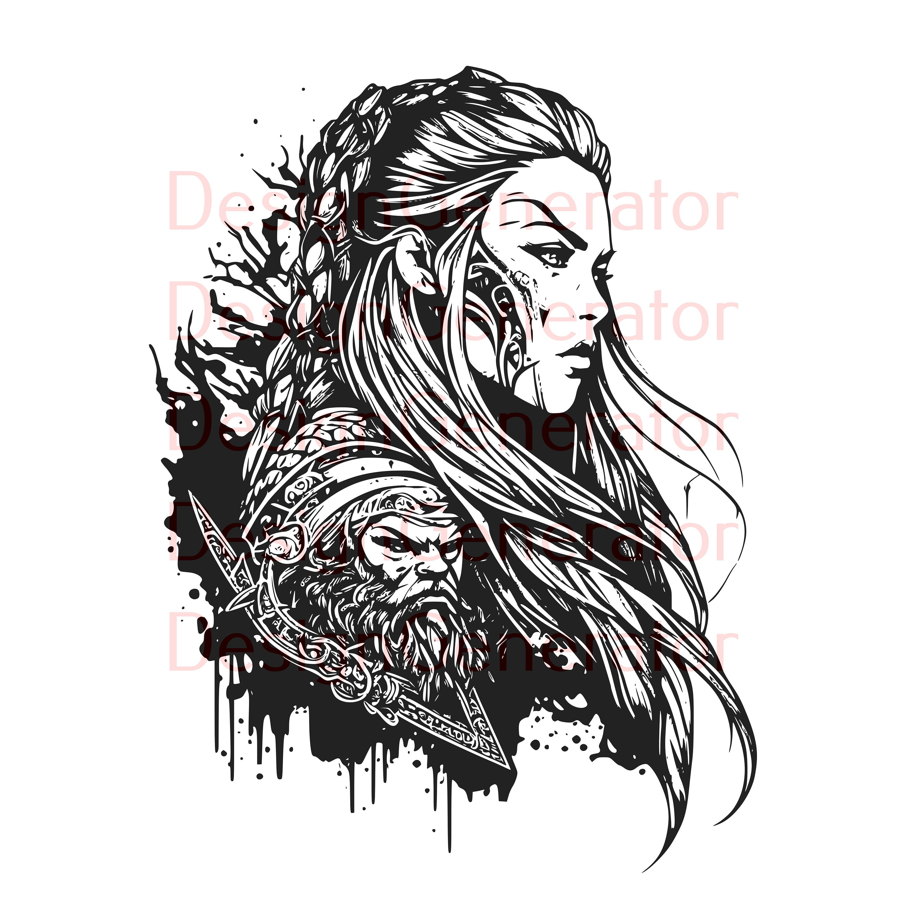 11 Shield Maiden SVG and PNG Bundle – Norse Warrior Woman Digital Files ...