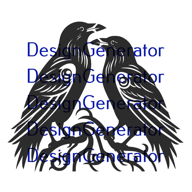 13 Odin's Ravens SVG and PNG Bundle – Hugin and Munin Norse Mythology ...