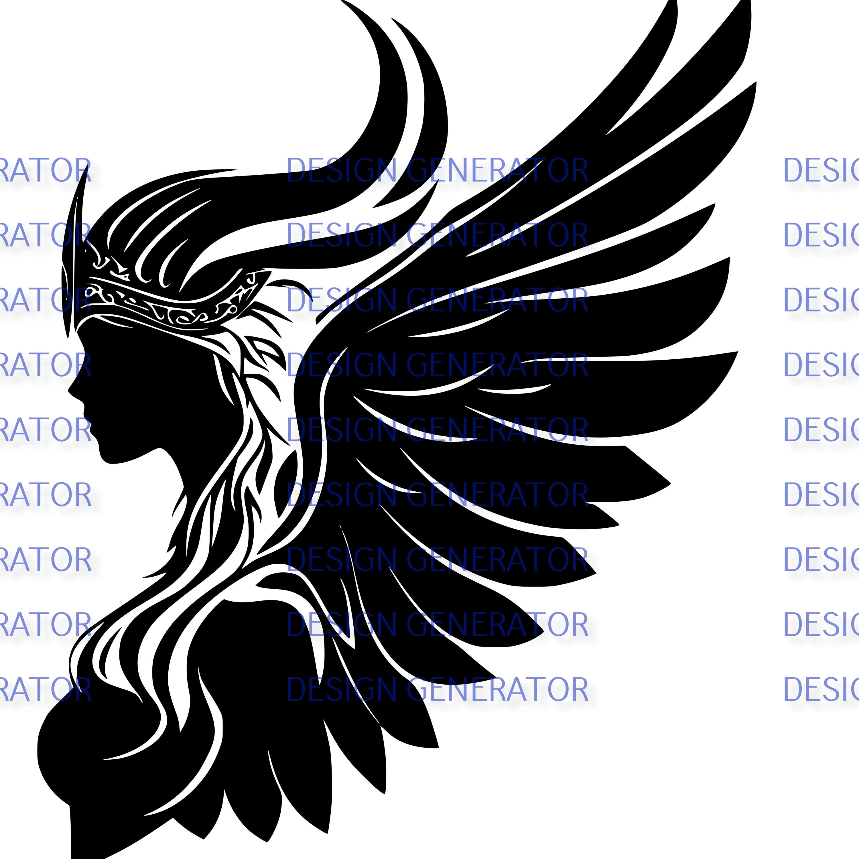 12 Valkyrie SVG and PNG Bundle – Norse Warrior Goddess Digital Files ...