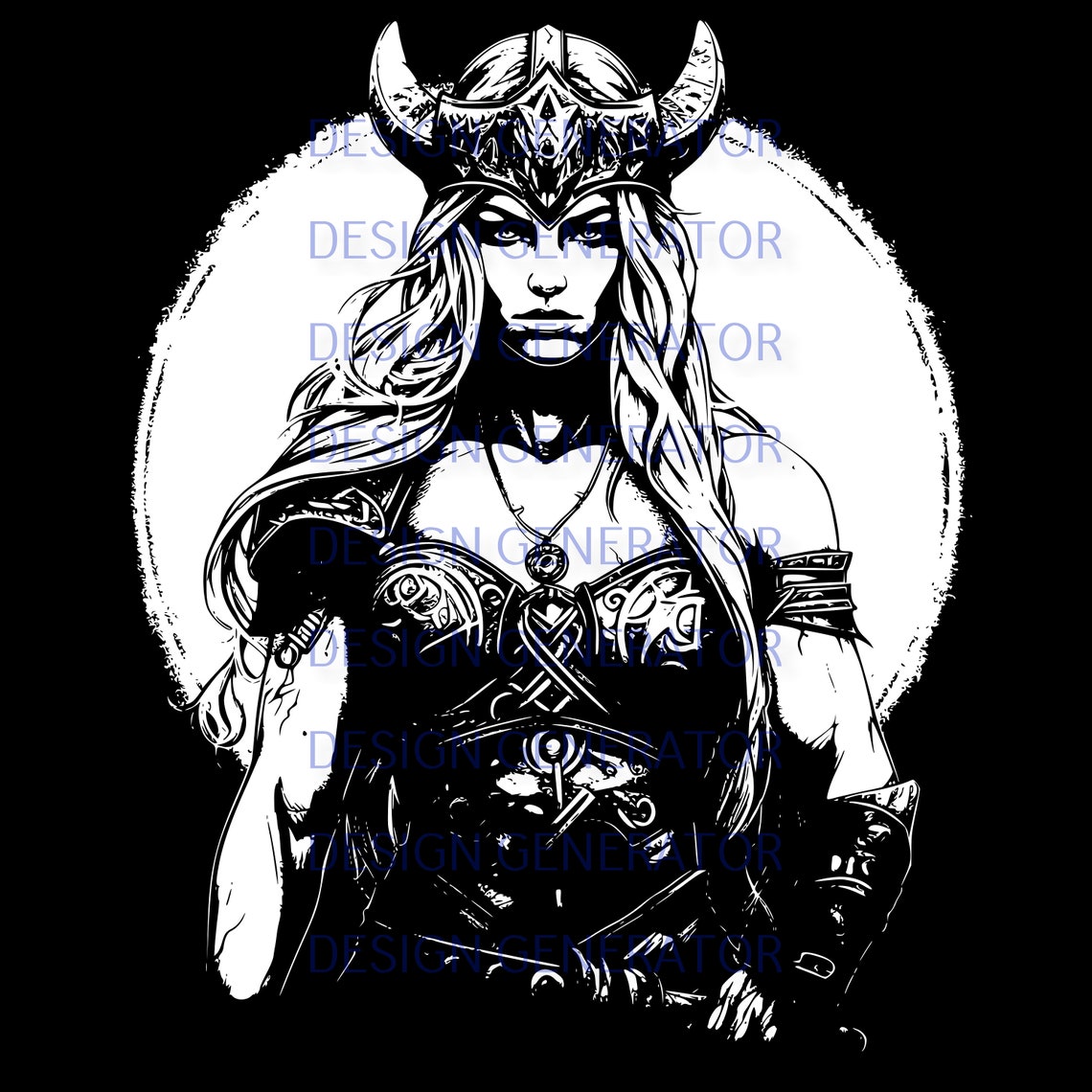 12 Shield Maiden SVG and PNG Bundle – Norse Warrior Woman Digital Files ...