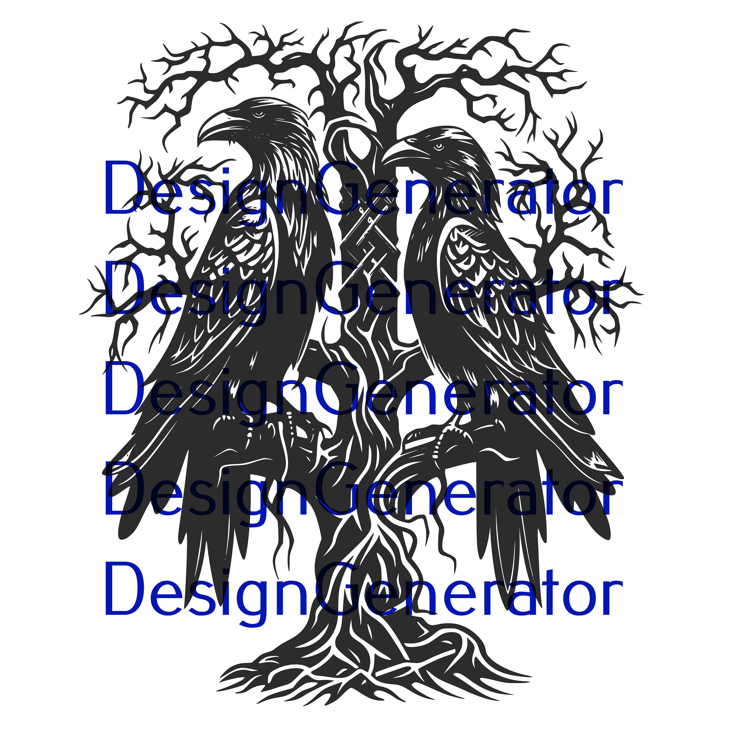 13 Odin's Ravens SVG and PNG Bundle – Hugin and Munin Norse Mythology ...