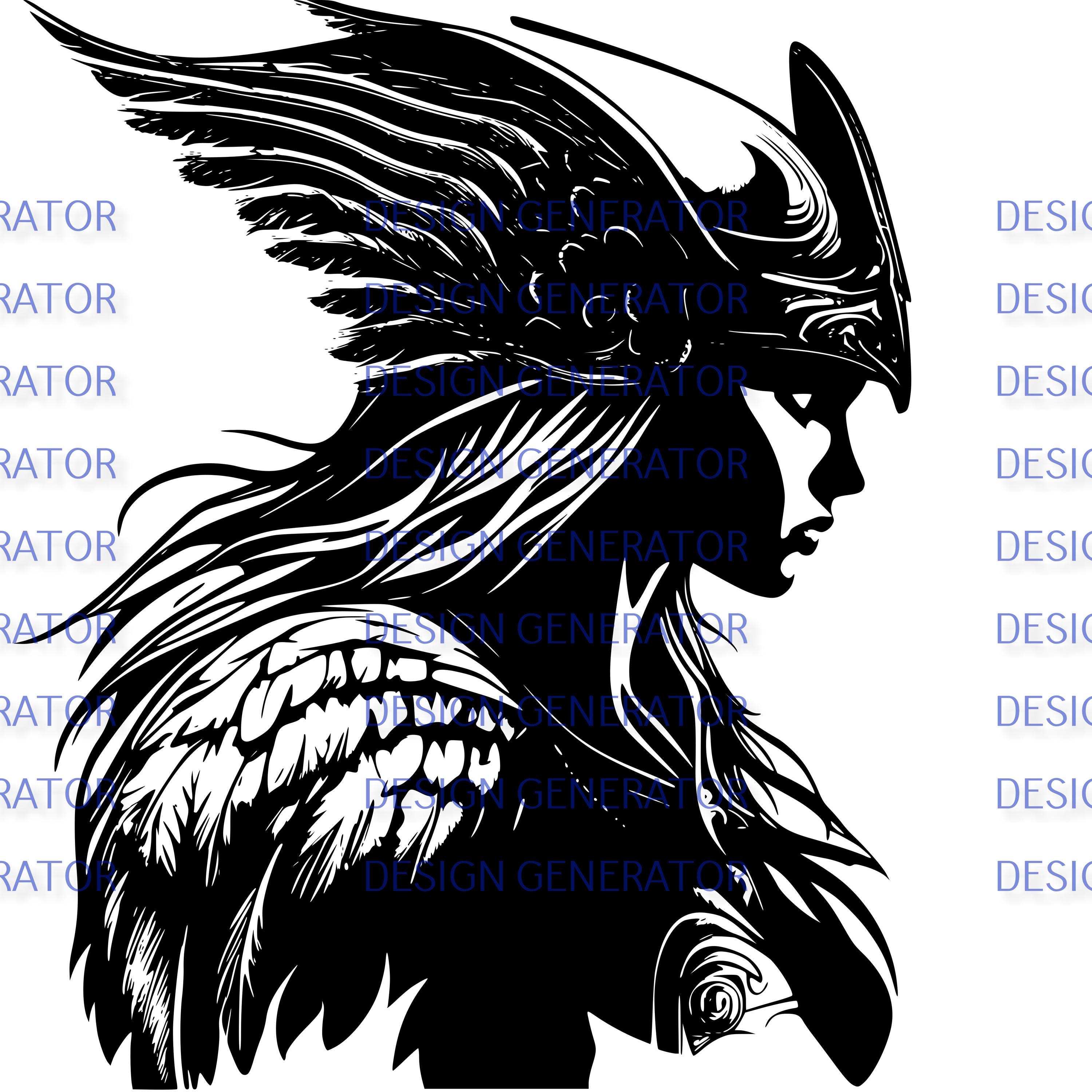 12 Valkyrie SVG and PNG Bundle – Norse Warrior Goddess Digital Files ...