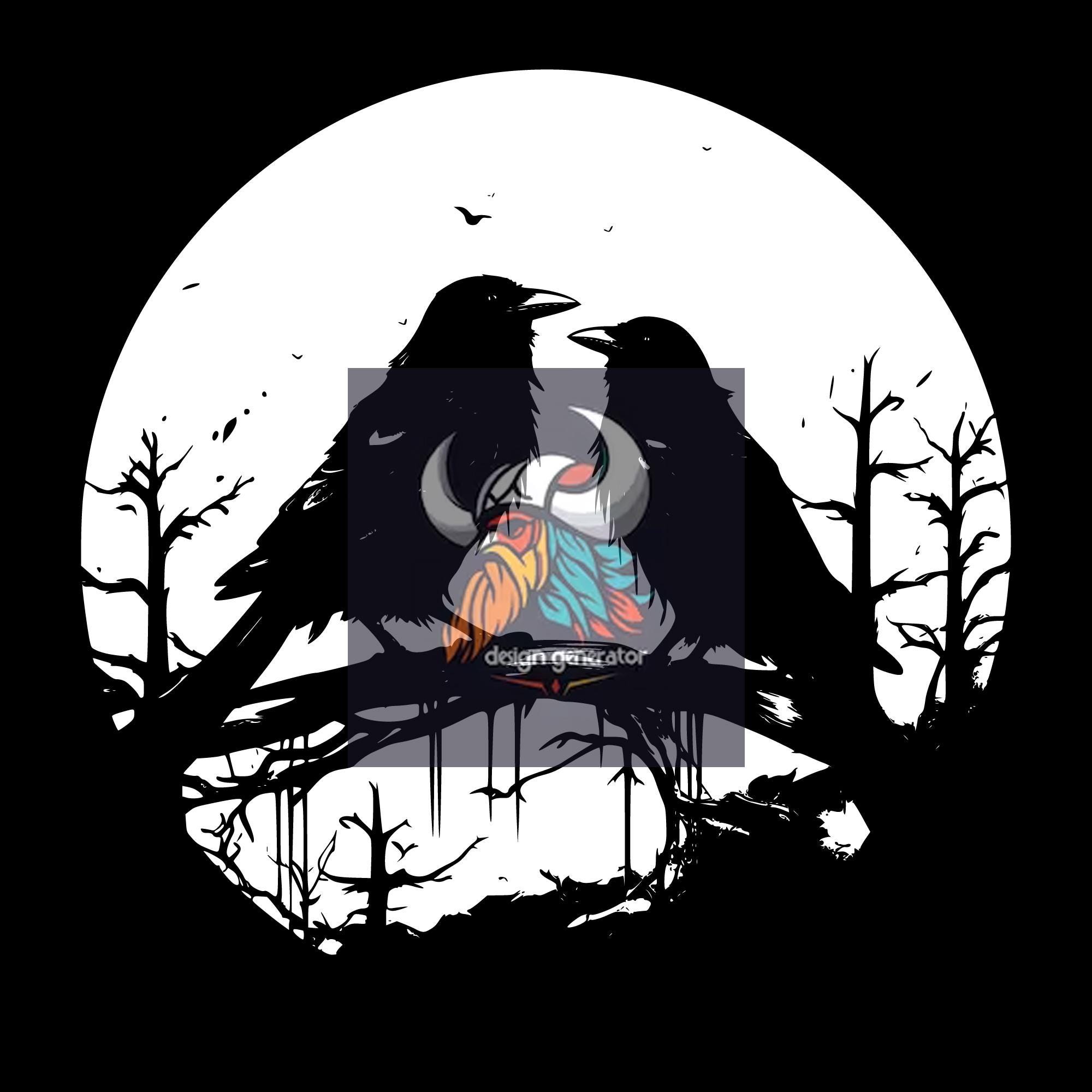 13 Odin's Ravens SVG and PNG Bundle – Hugin and Munin Norse Mythology ...