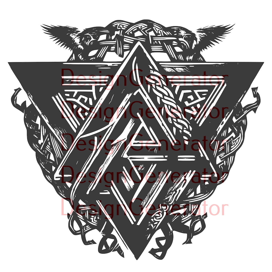 8 Valknut Viking Symbol SVG and PNG Bundle – Norse Mythology Digital ...