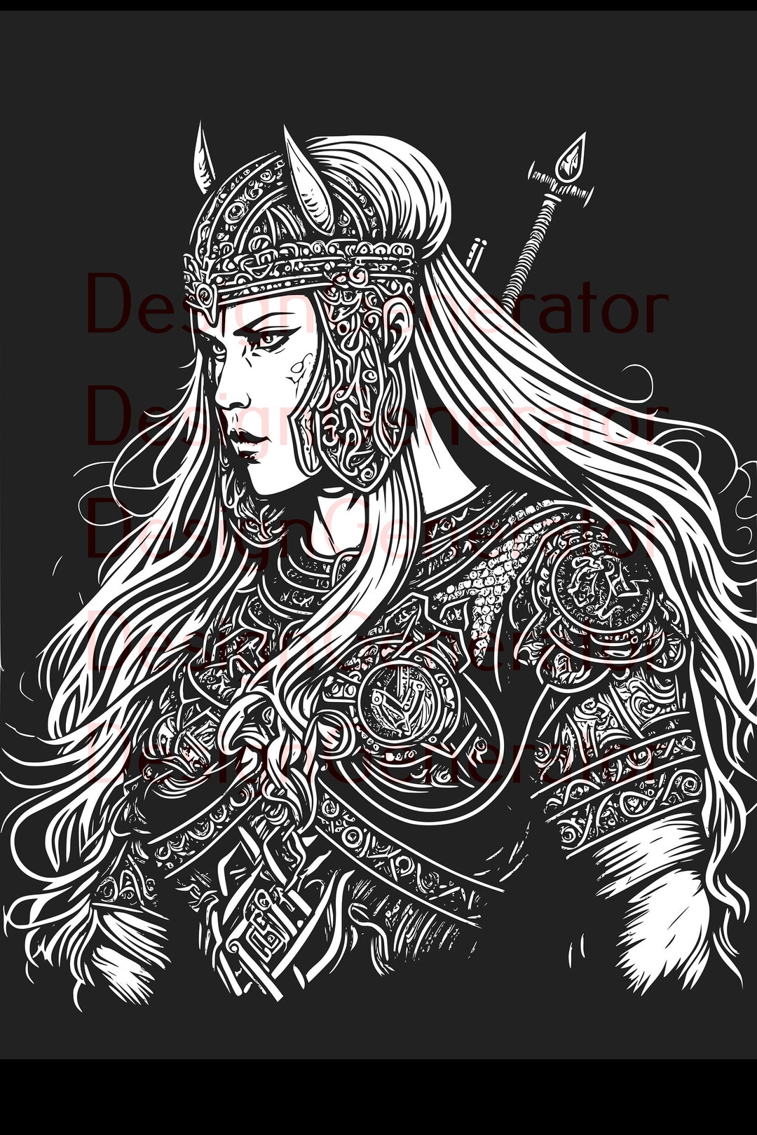 11 Shield Maiden SVG and PNG Bundle – Norse Warrior Woman Digital Files ...