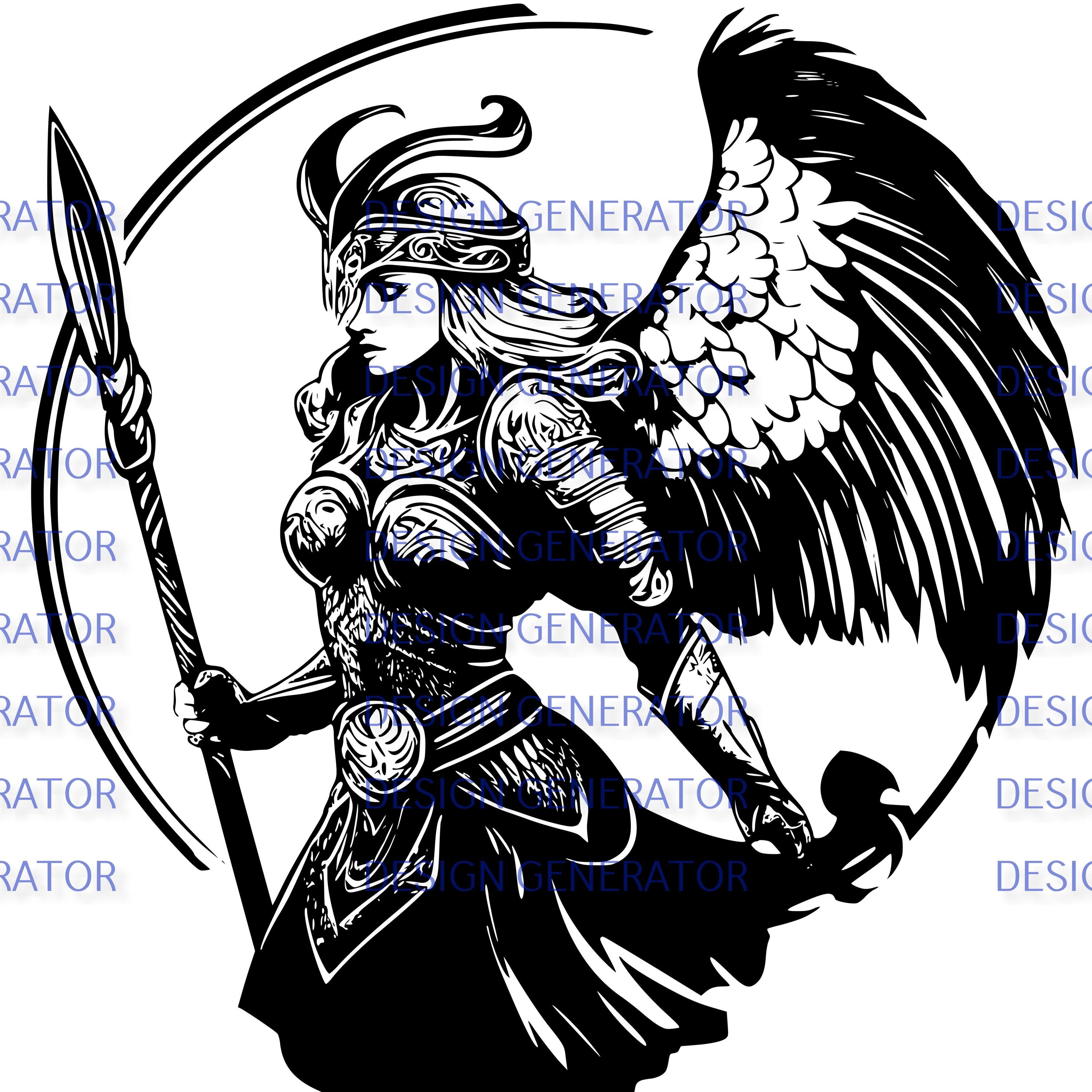 13 Valkyrie SVG and PNG Bundle – Norse Warrior Goddess Digital Files ...