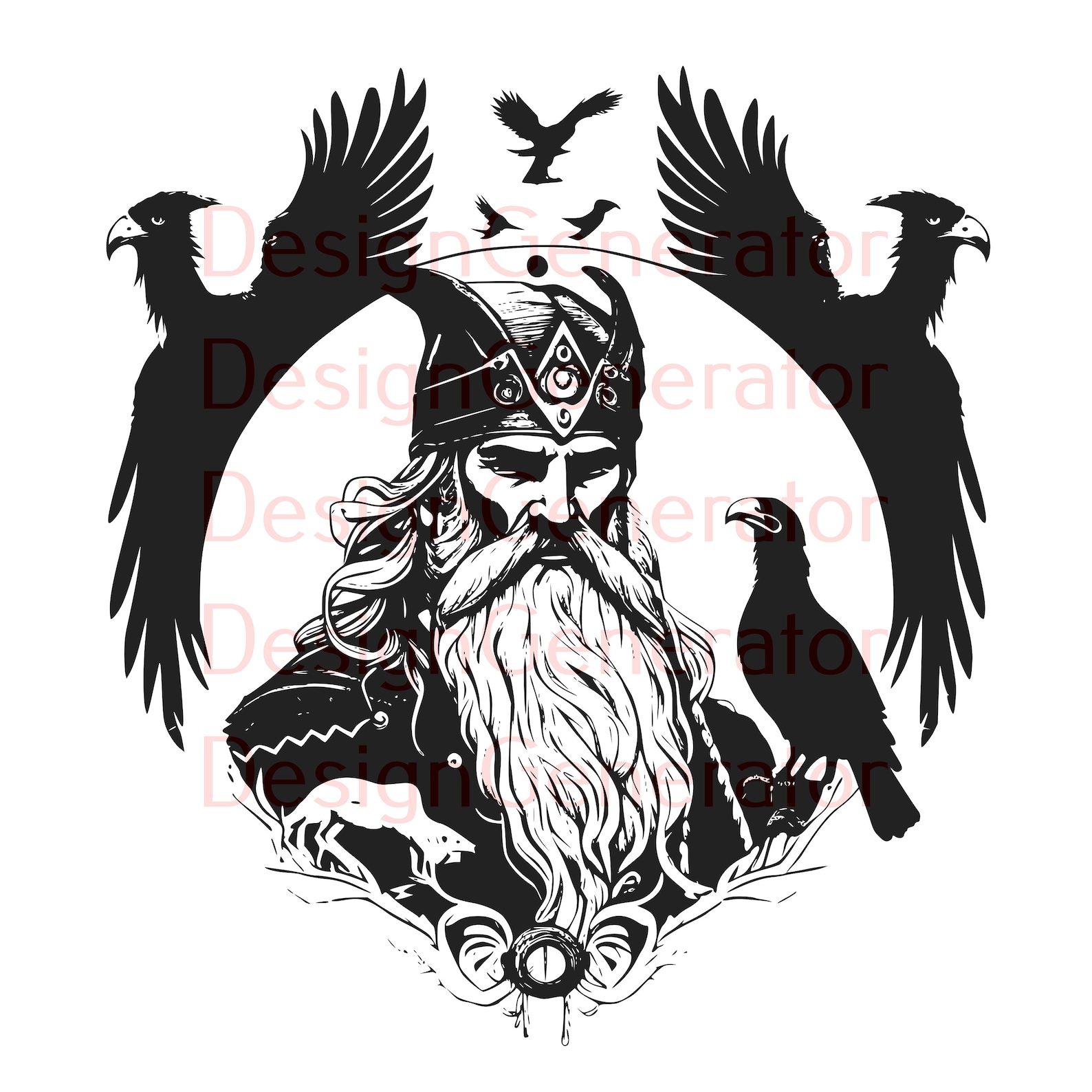 12 Odin SVG and PNG Bundle – Norse God of Wisdom Digital Files for ...