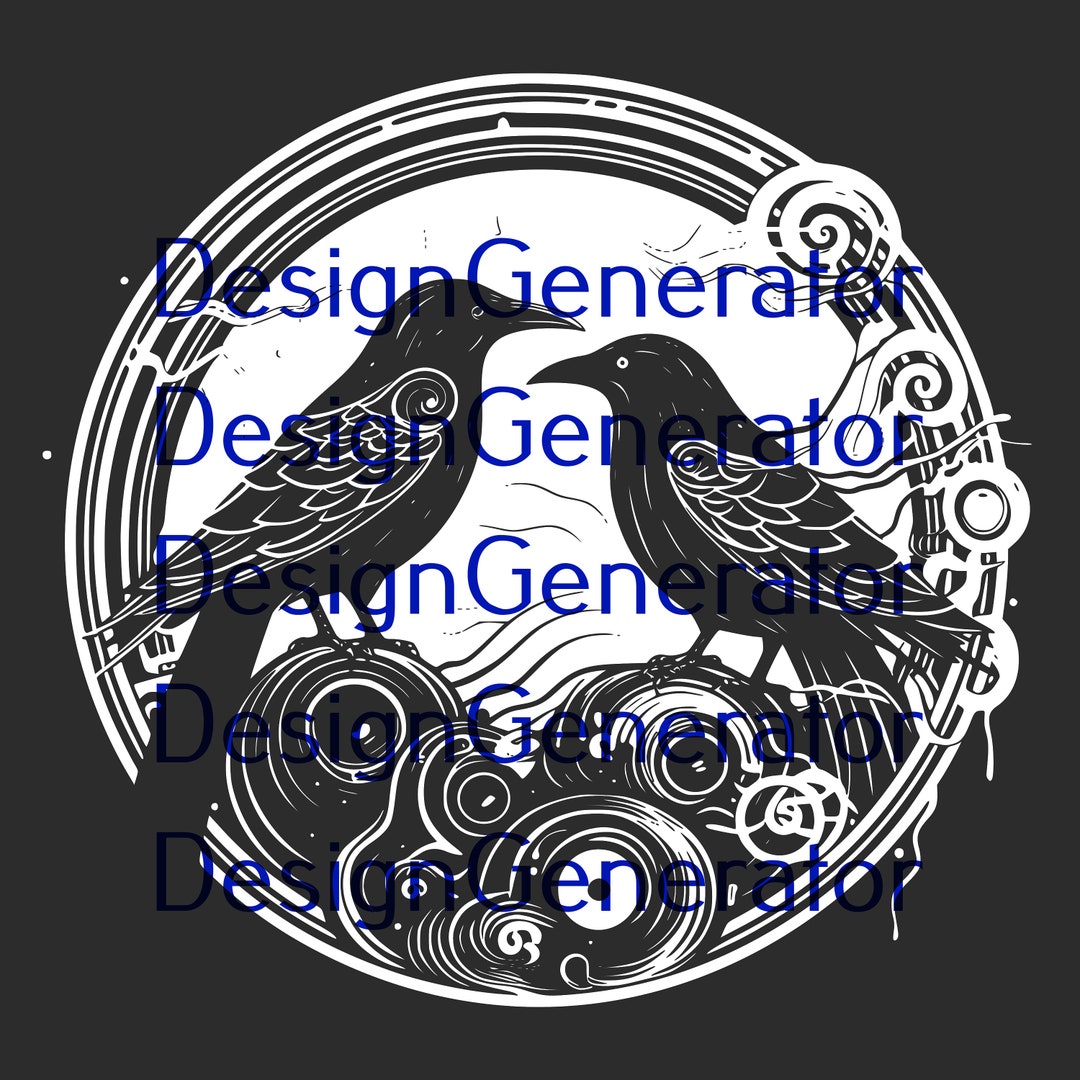 9 Odin's Ravens SVG and PNG Bundle – Hugin and Munin Norse Mythology ...