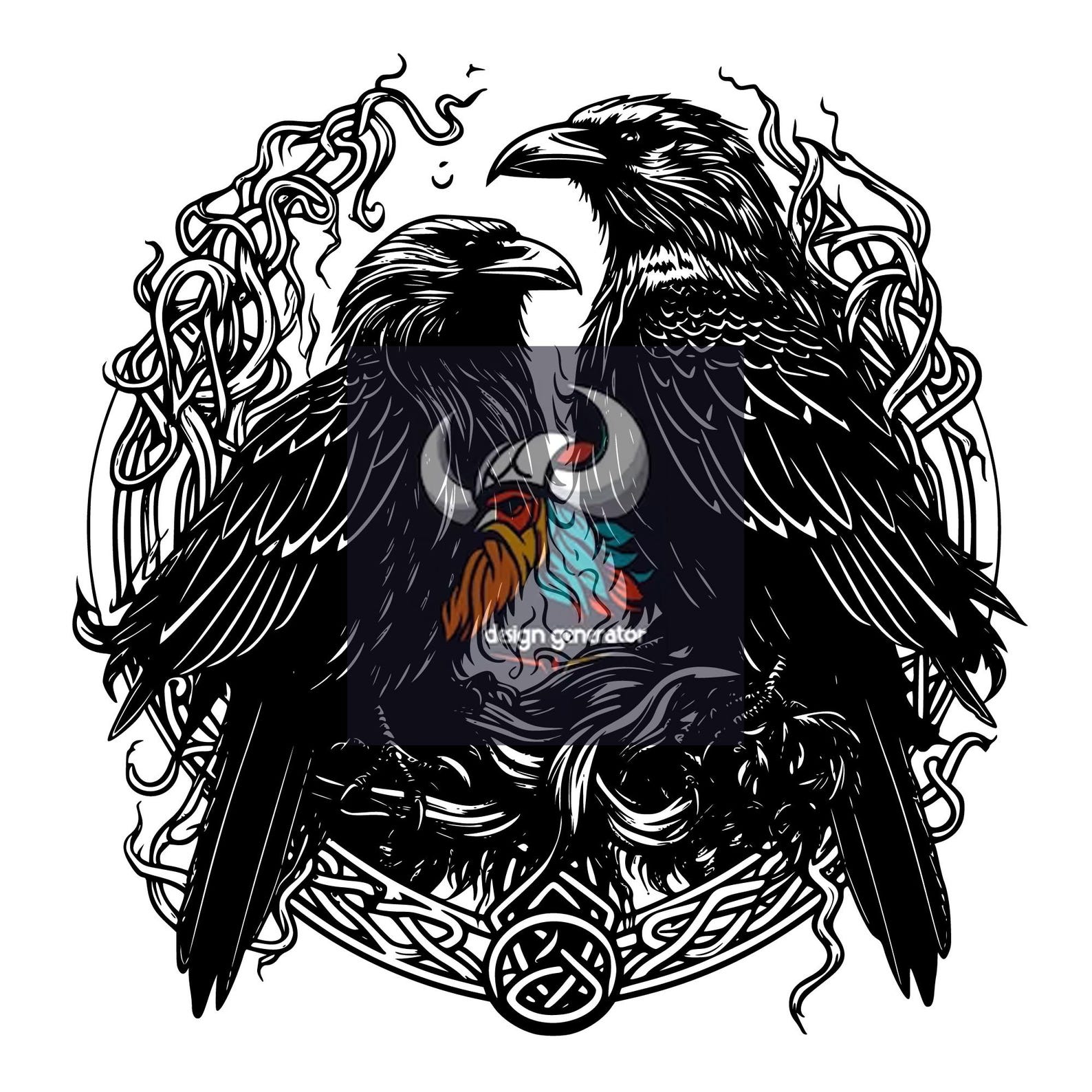 13 Odin's Ravens SVG and PNG Bundle – Hugin and Munin Norse Mythology ...