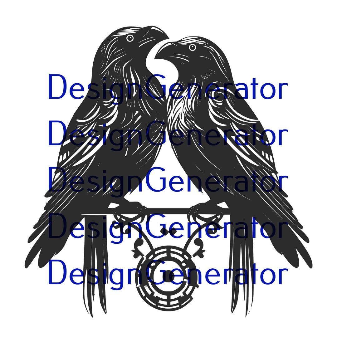 13 Odin's Ravens hugin and Mugin SVG and PNG Bundle - Etsy
